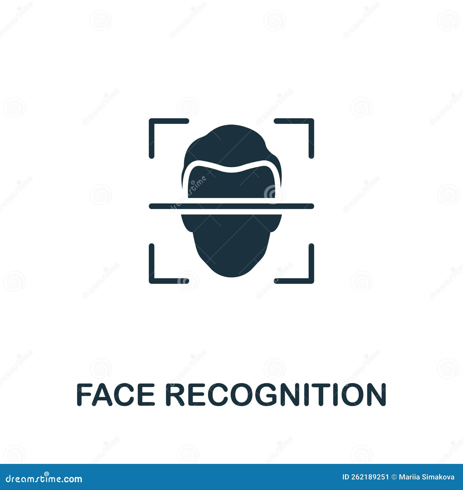 Face Recognition Icon. Monochrome Simple Smart Technology Icon for ...