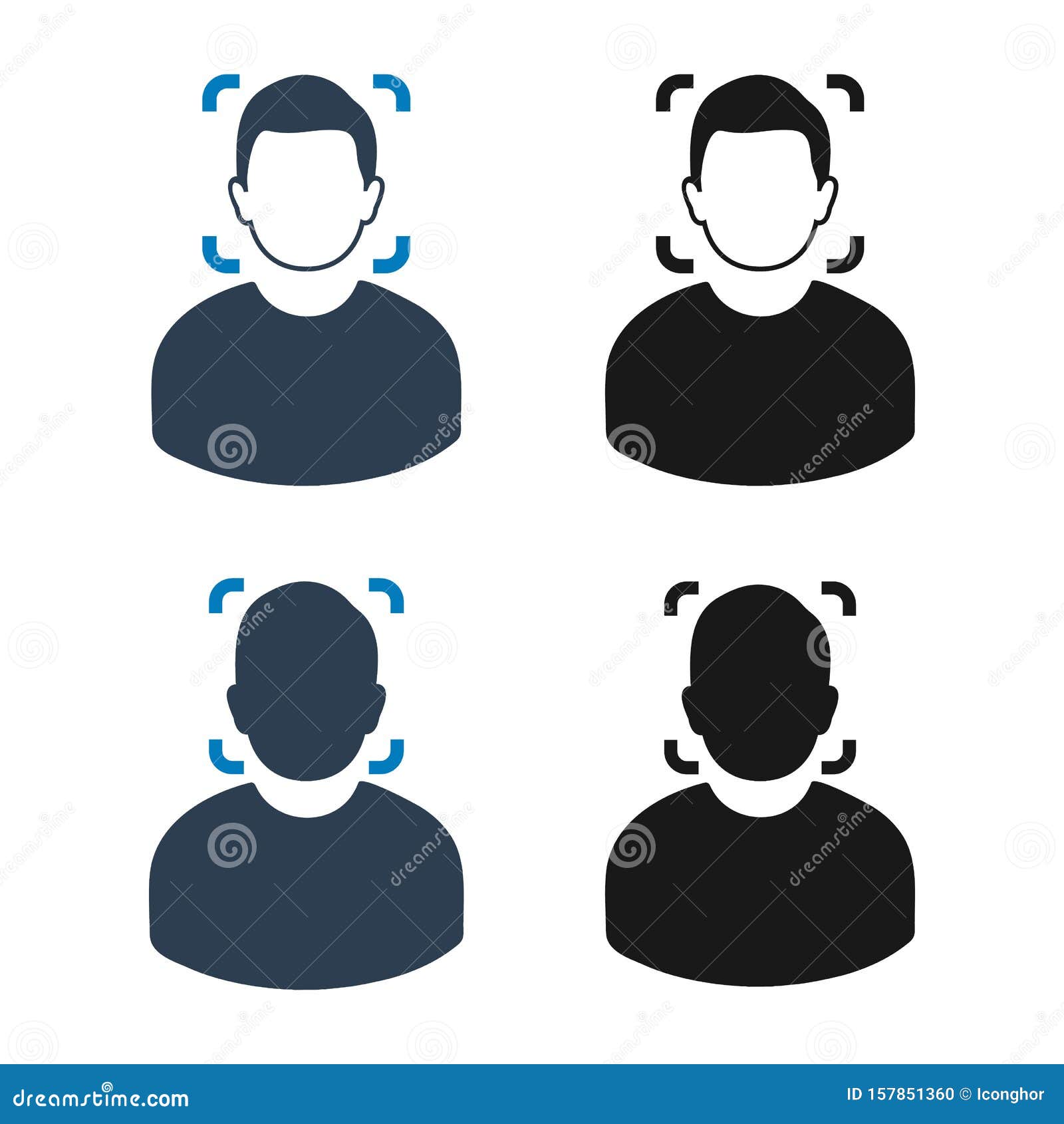 Recognition Icon, Identity System Recognize. Security Digital Scanner ...