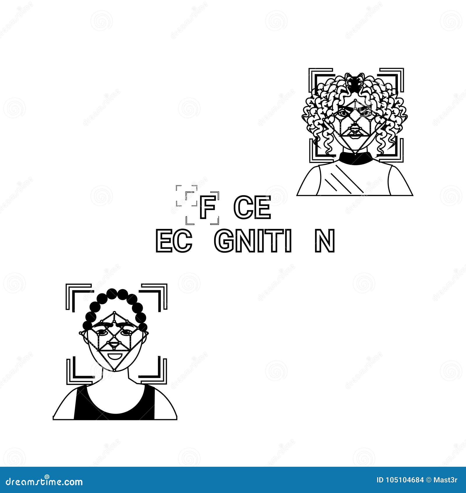 Face Recognition Icons Set Biometric Identification Access Identity ... Face Recognition Icons Set Biometric Identification Access Identity ...
