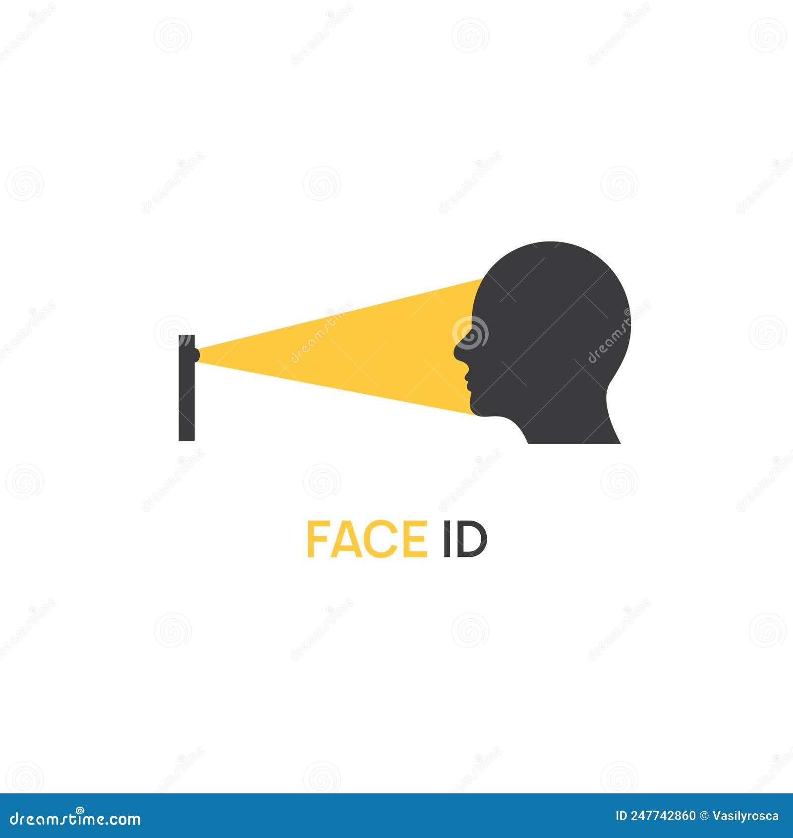 Biometric Facial Recognition Done Line And Glyph Icon. Face Scan And ...