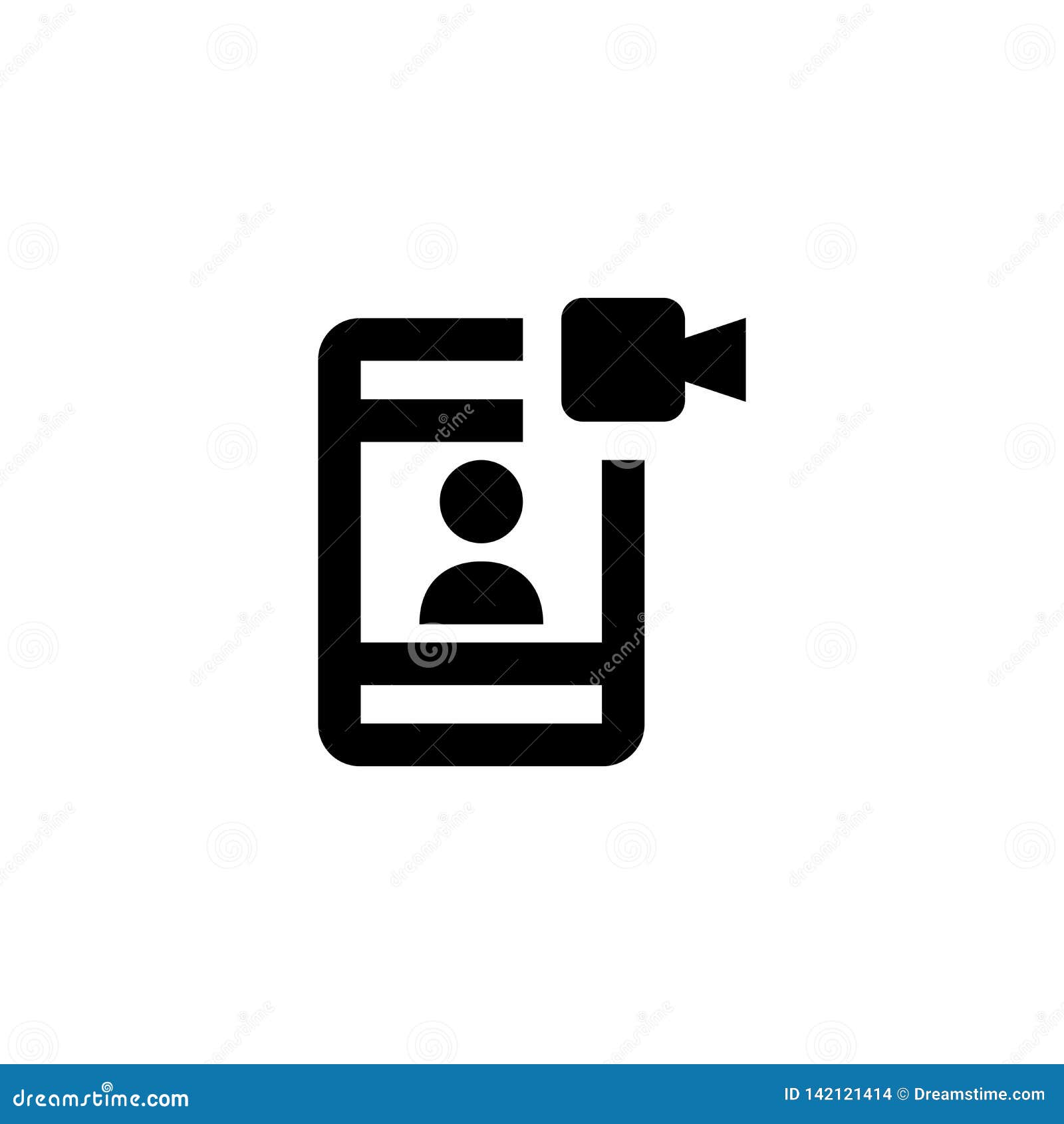 Face Recognition System Icon. Live Video Sign Stock Illustration ...