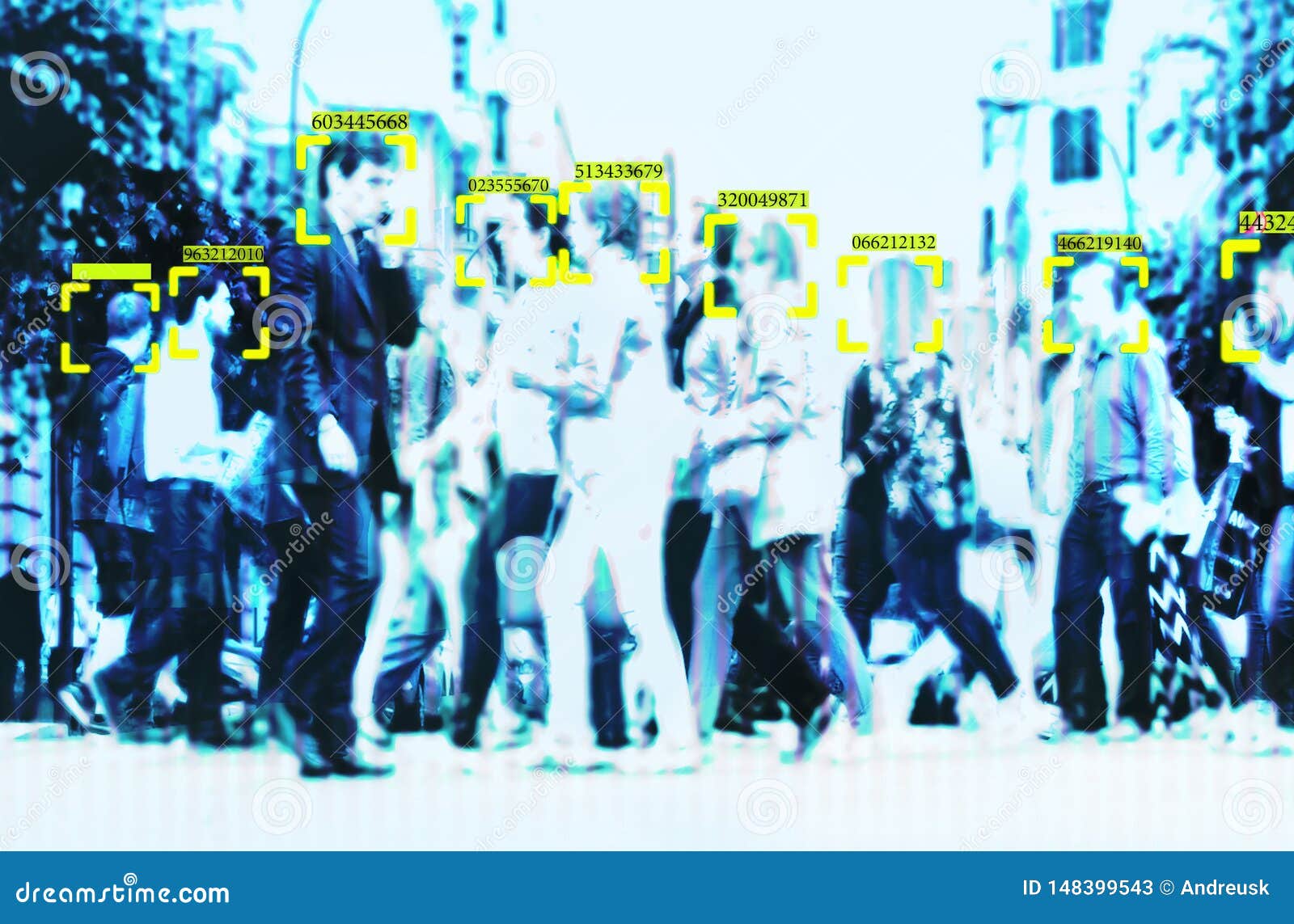 Crowd Data System. Futuristic Security Surveillance, Detection ...