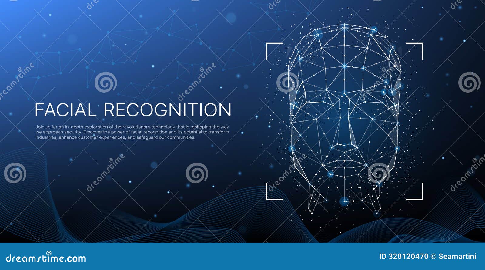 Face Recognition Technology 3d Geometric Wireframe Stock Vector ...