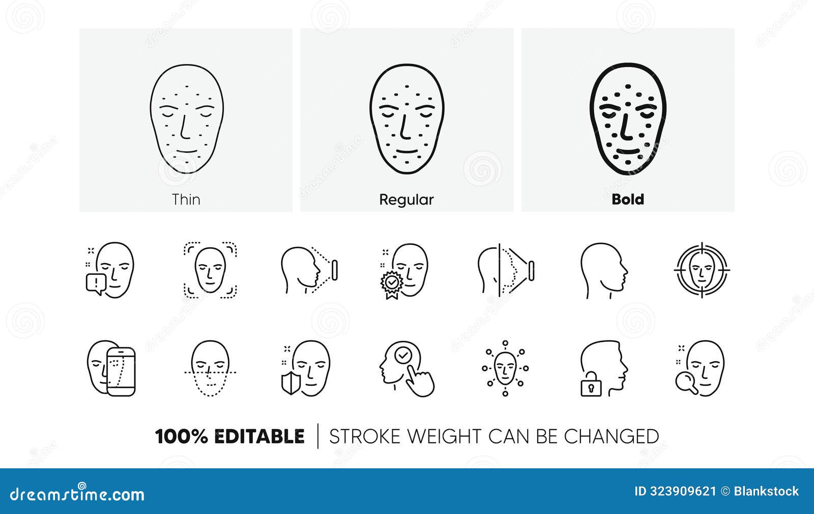 Face Recognize Line Icons. Biometrics Detection, Face Id and Scanning ... Face Recognize Line Icons. Biometrics Detection, Face Id and Scanning ...