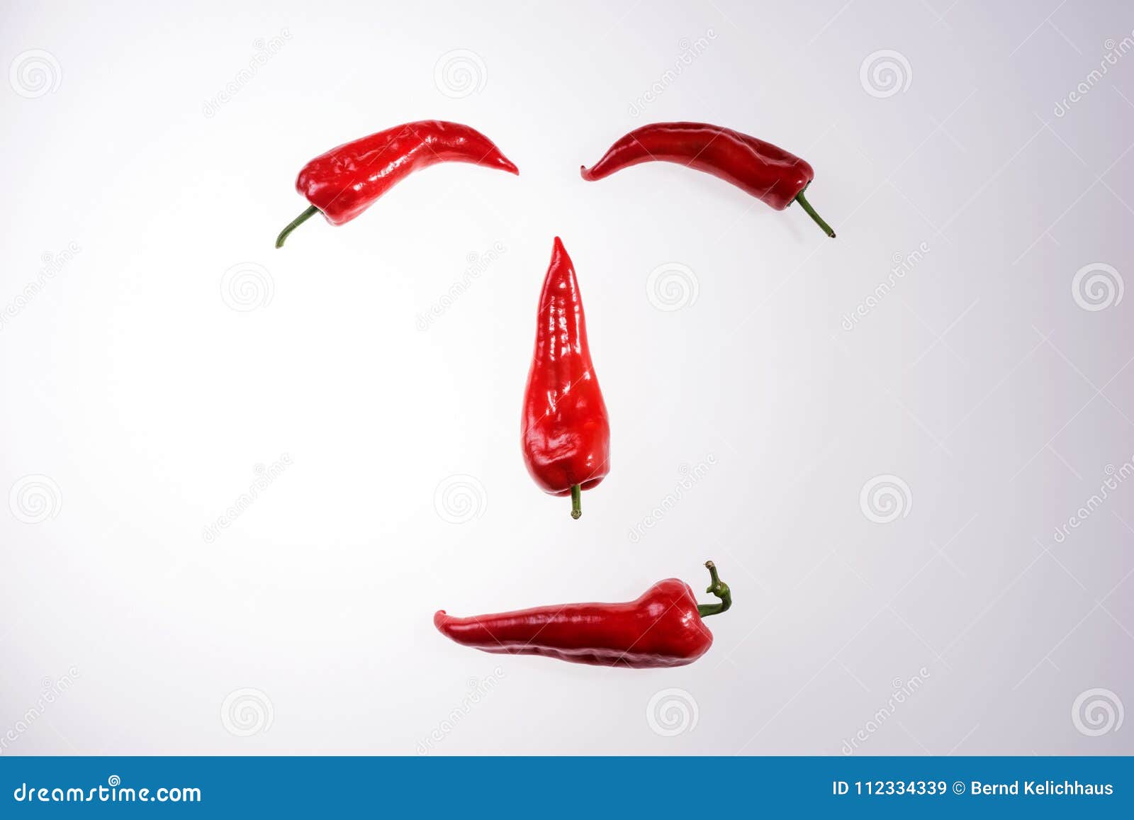 Face of Red Peppers Isolated Stock Image - Image of cooking, food ...