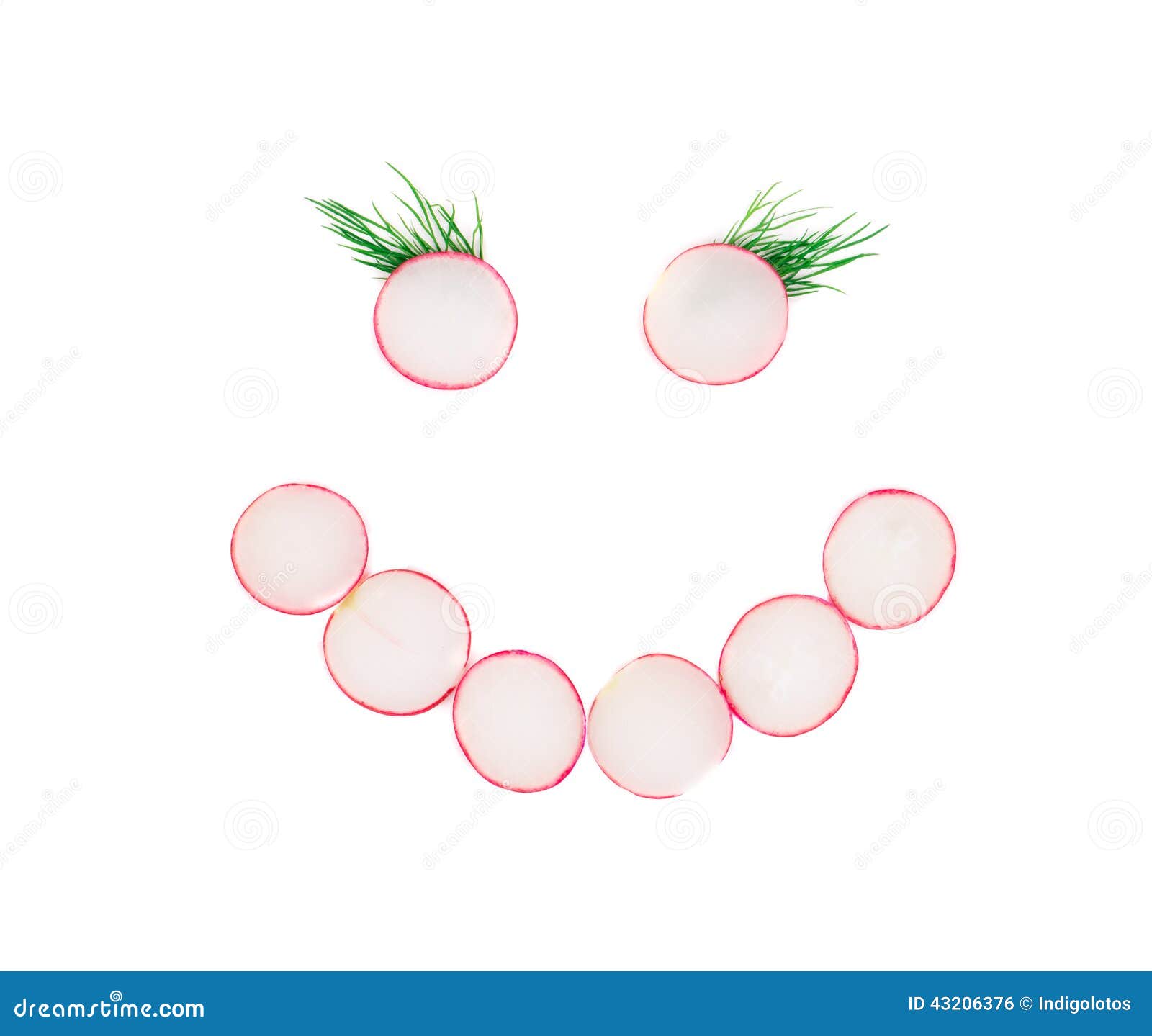 Face from Red Radish Slices. Stock Photo - Image of ripened, garden ...