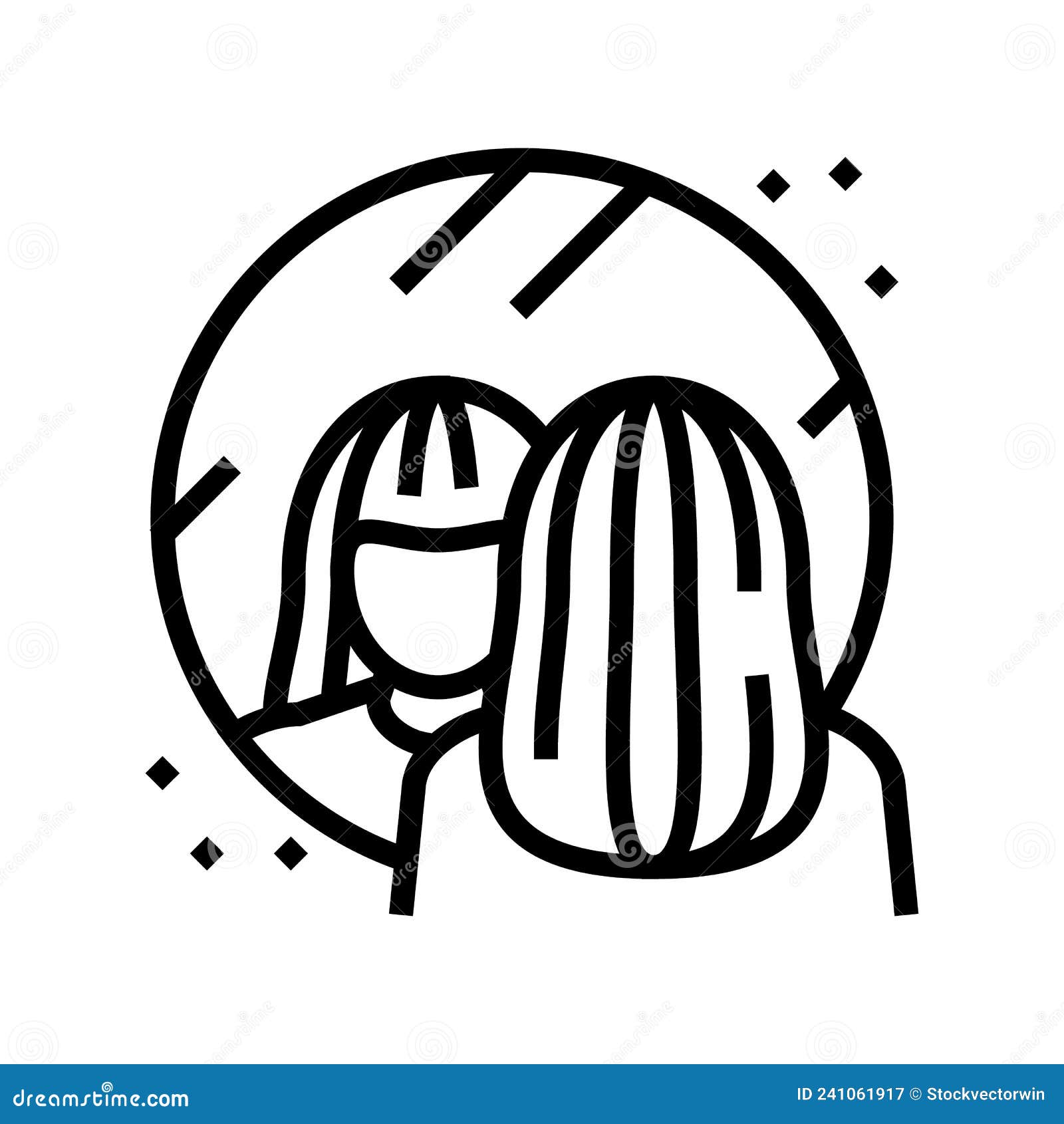 Face Reflection in Mirror Line Icon Vector Illustration Stock Vector ...