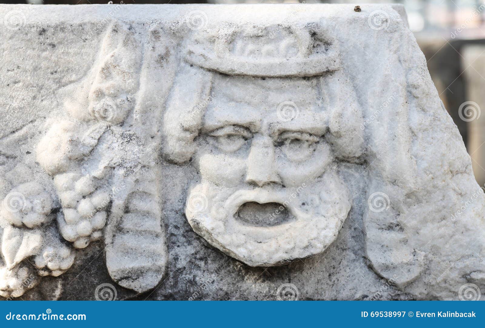 Face Relief in Bodrum Castle Stock Image - Image of halikarnas, turkish ...