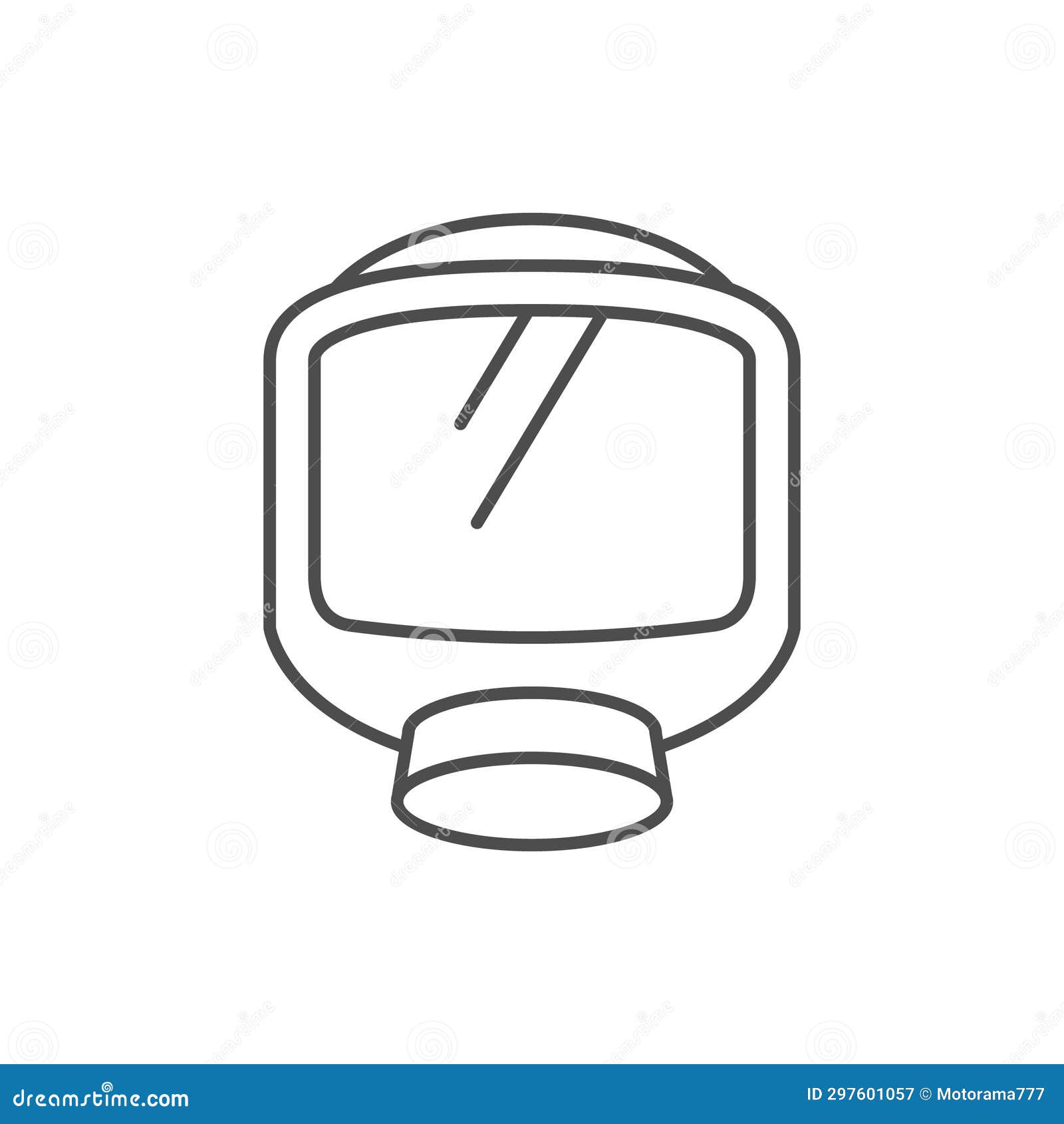 Face Respirator Line Outline Icon Stock Illustration - Illustration of ...