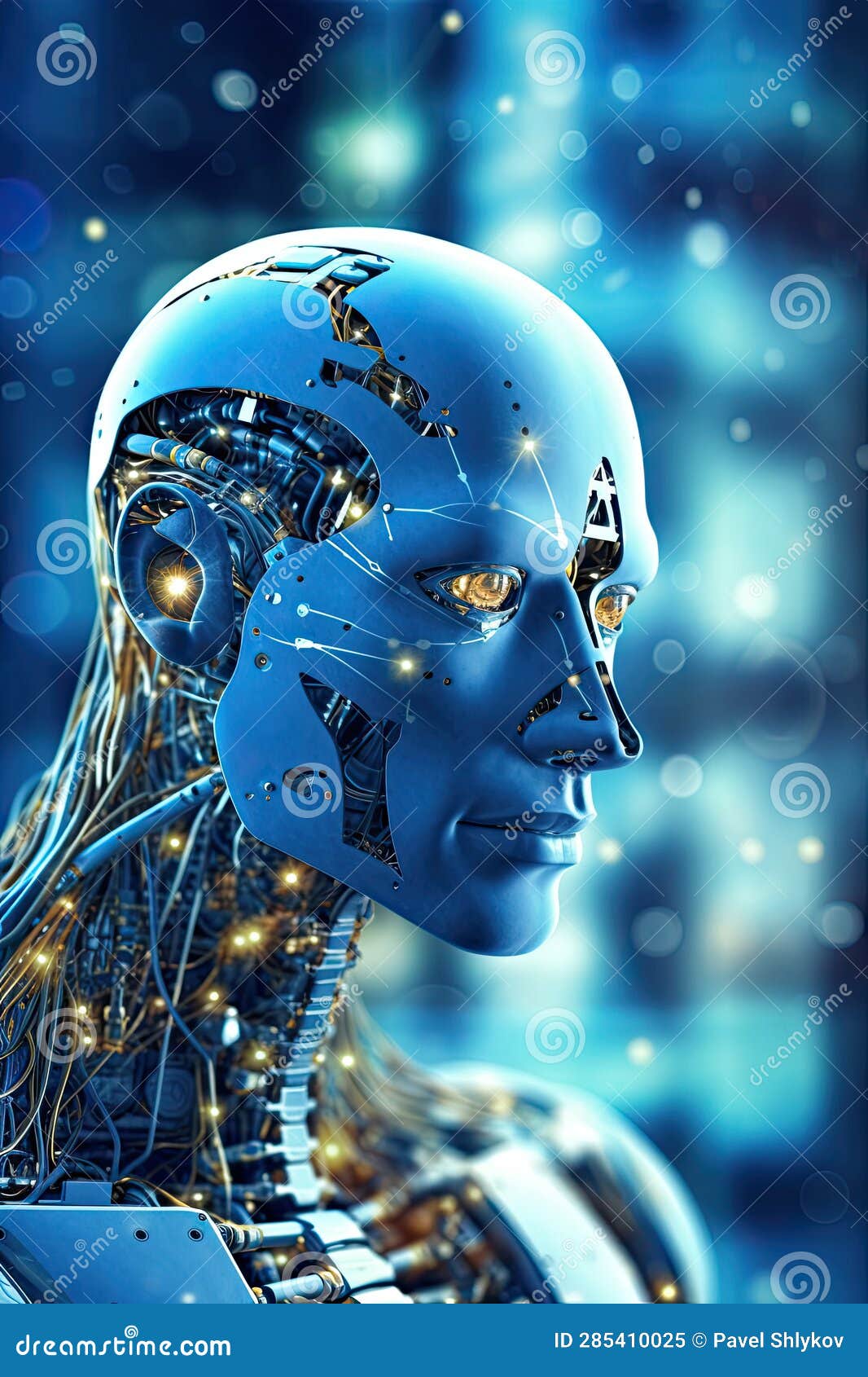 Face of Robot, Machine Deep Learning and Data Mining and Another Modern ...