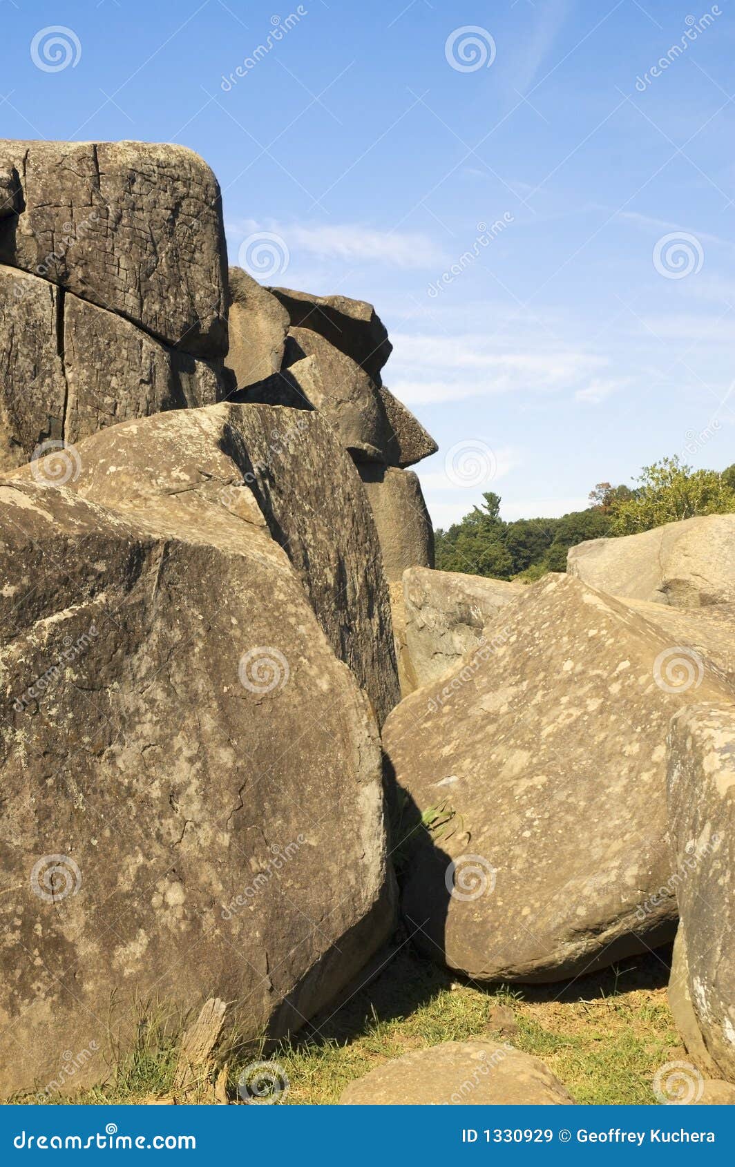 Face in the Rocks Devil S Den Gettysburg Battlefield PA Stock Image ...
