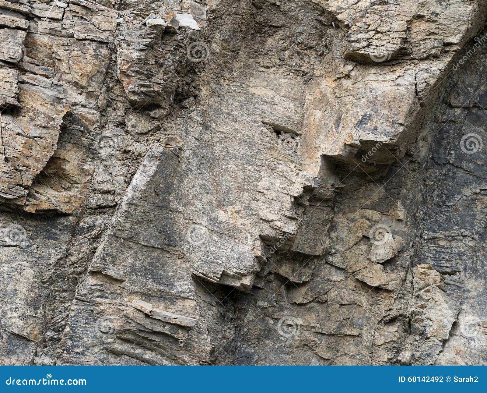 The Face in the Rocks - Geologically Interesting Formation. Stock Photo ...
