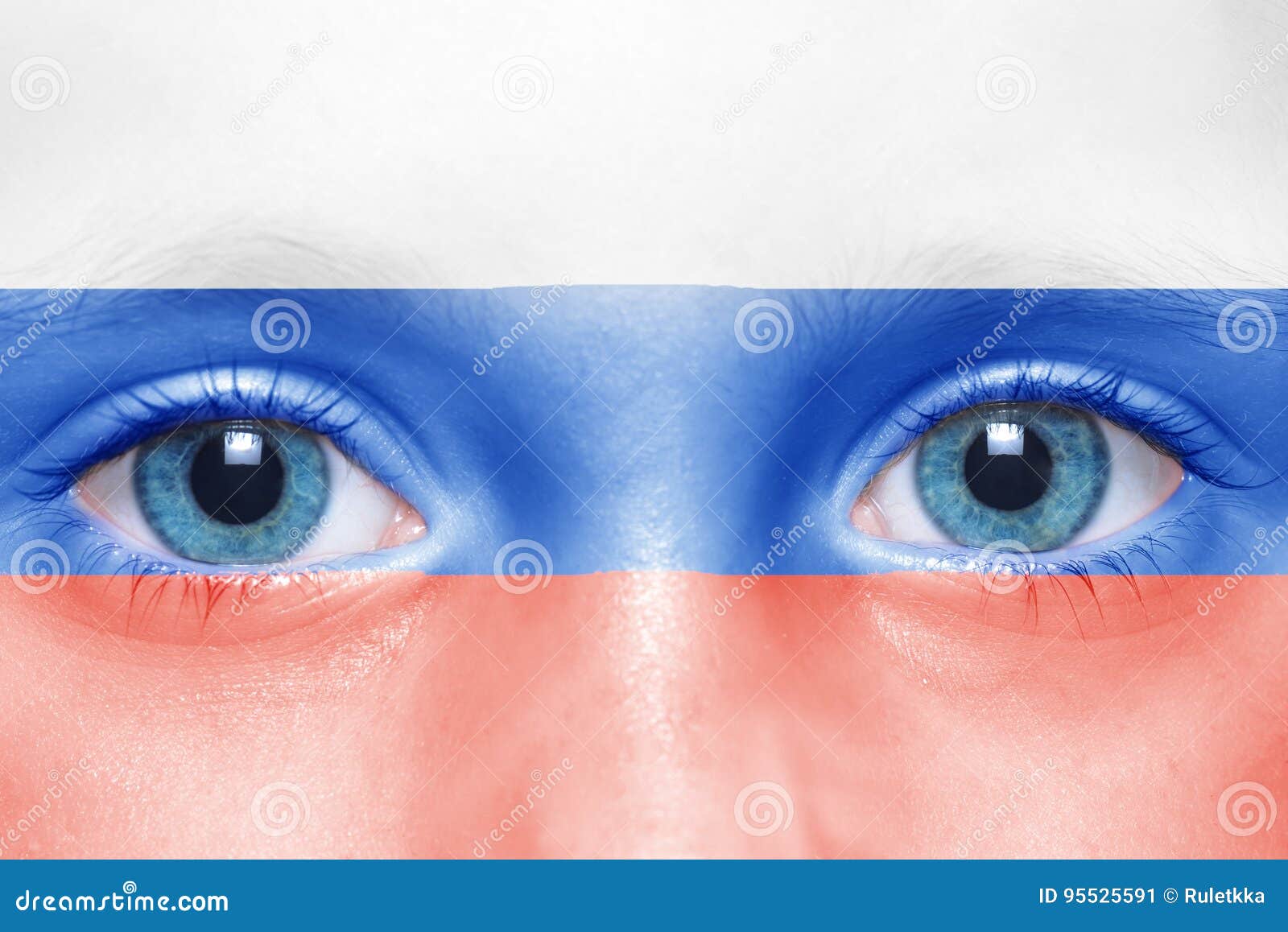 Face with russian flag stock image. Image of nice, print - 95525591
