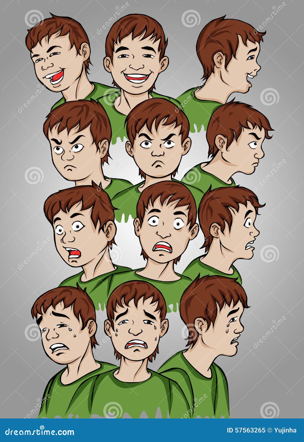 Faces expressions stock vector. Illustration of faces - 57563265