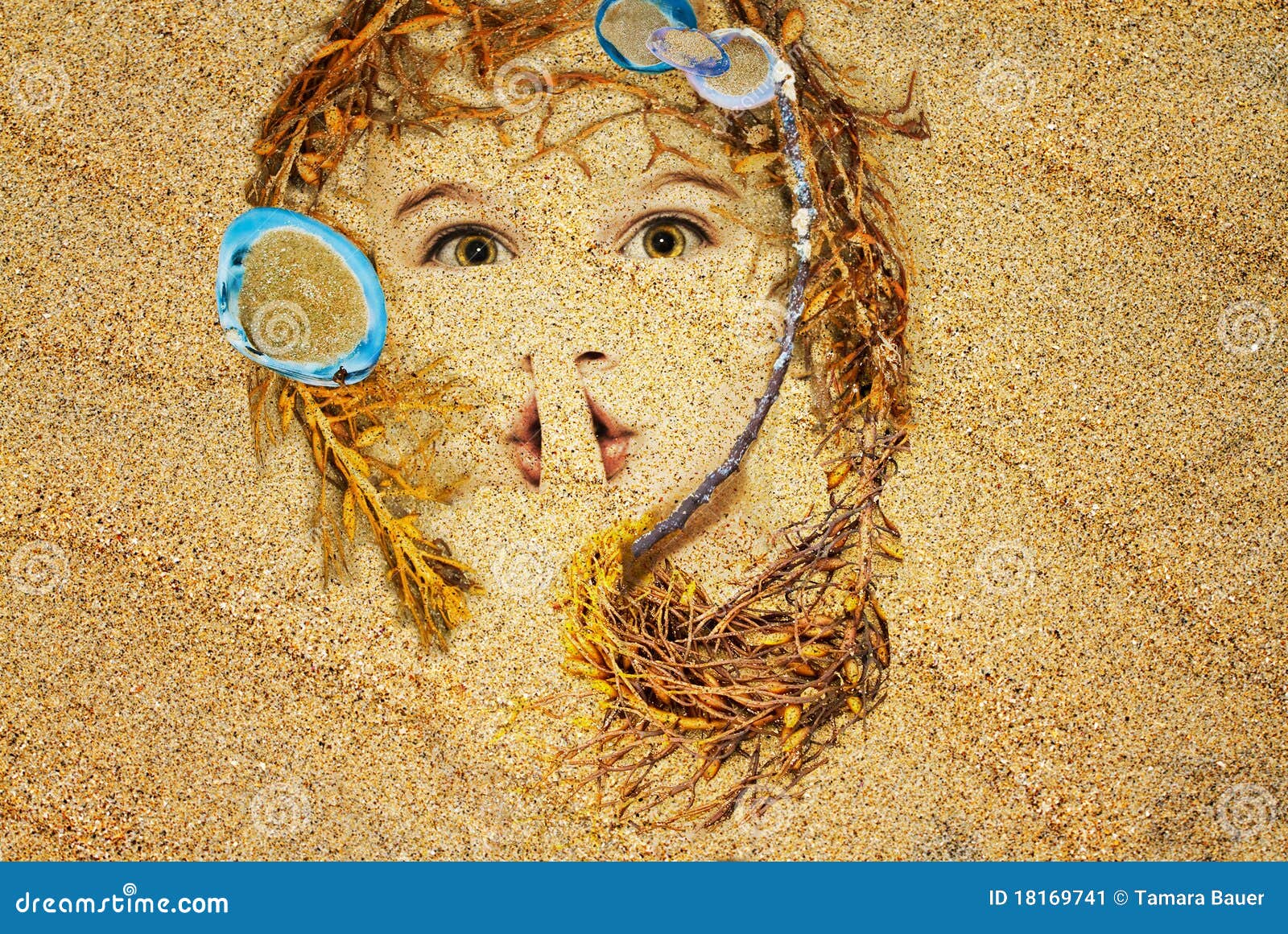 Face in the sand stock image. Image of beautiful, finger - 18169741