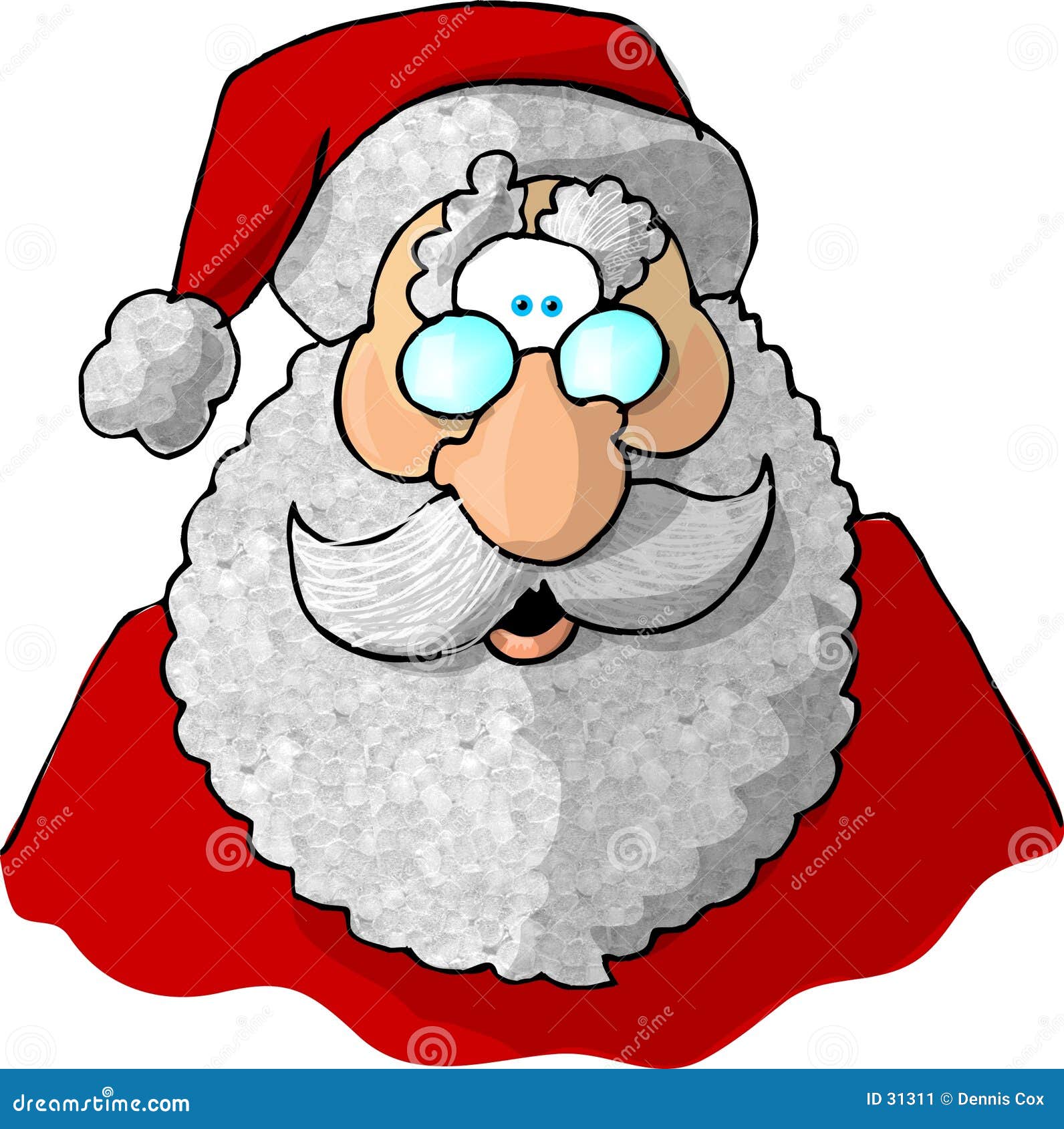 Face of Santa 1 stock illustration. Illustration of cartoon - 31311