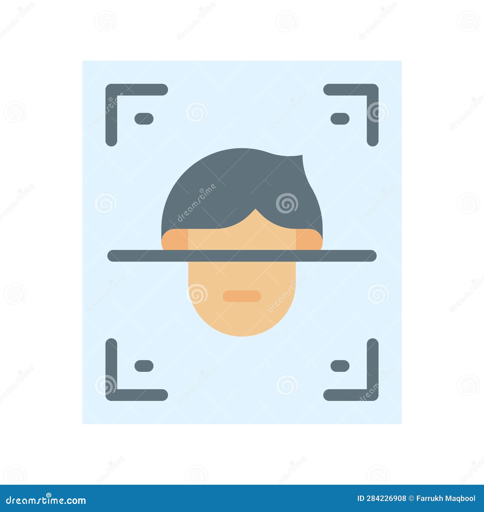 Face Scan Icon Image. stock vector. Illustration of face - 284226908