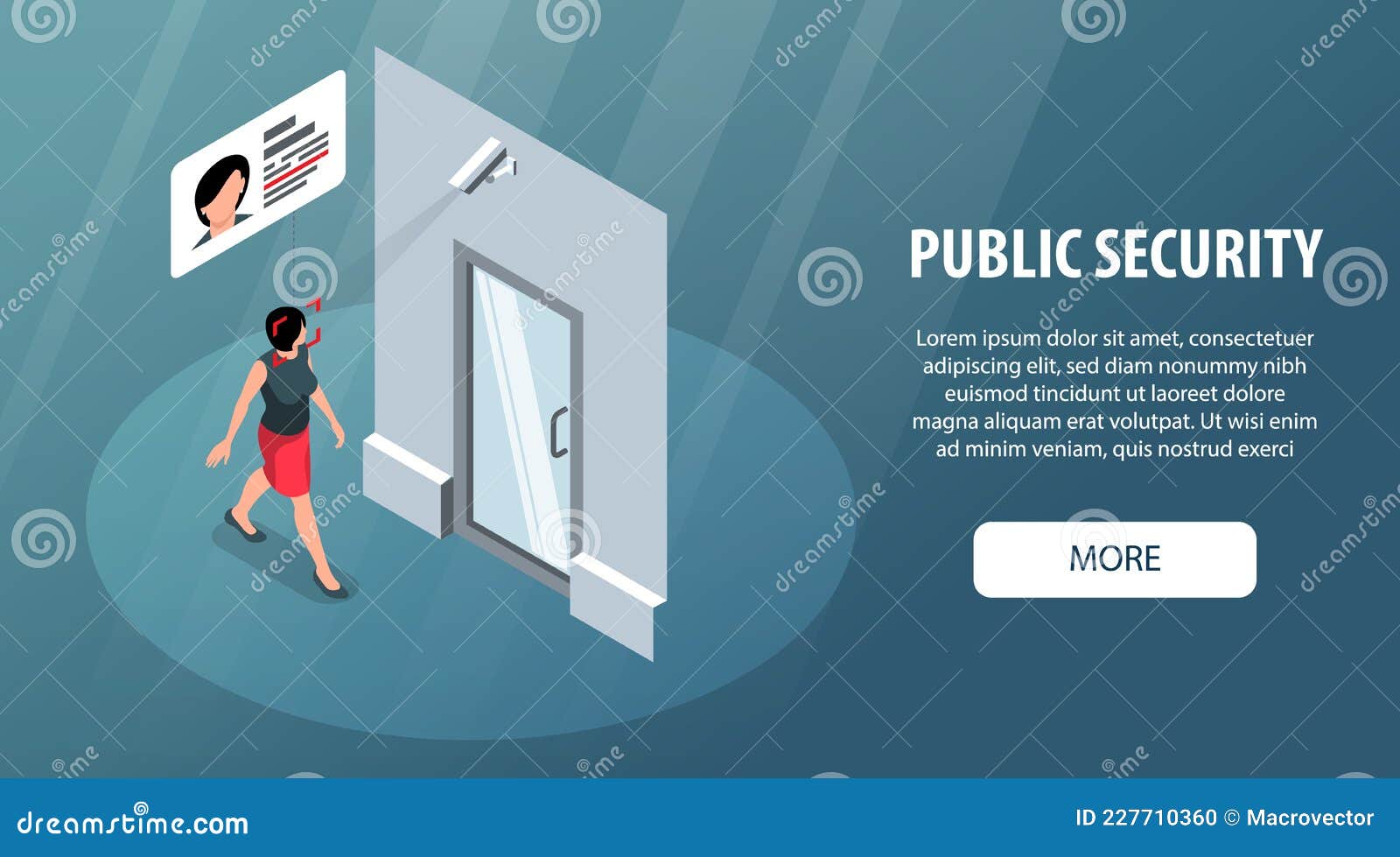 Face Scanner Security Banner Stock Vector - Illustration of state ...