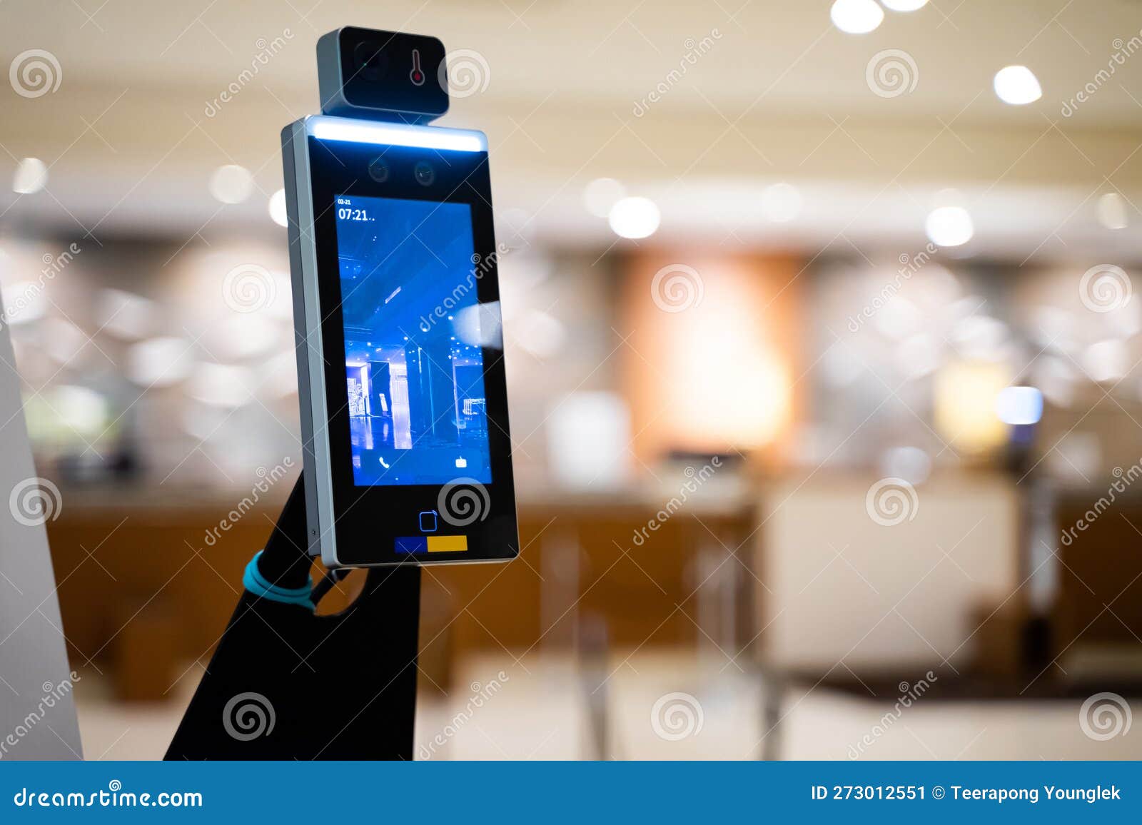 Face Scanner Thermometer before Staying in a Hotel Stock Image - Image ...