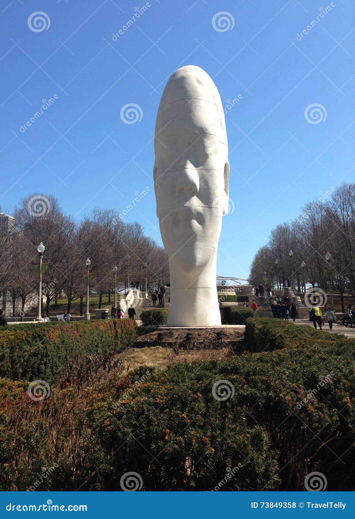 Face Sculpture in the Millennium Park, Chicago Editorial Stock Photo ...