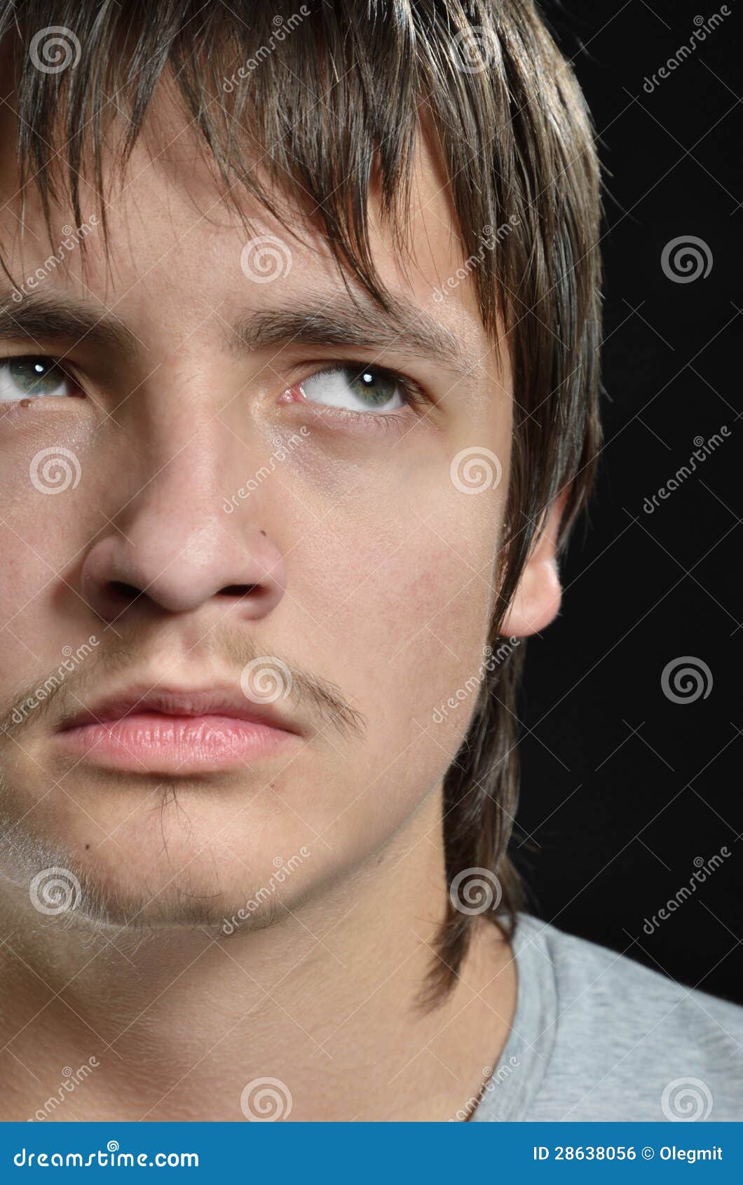Face of a Serious Teenage Boy Stock Photo - Image of chap, problem ...