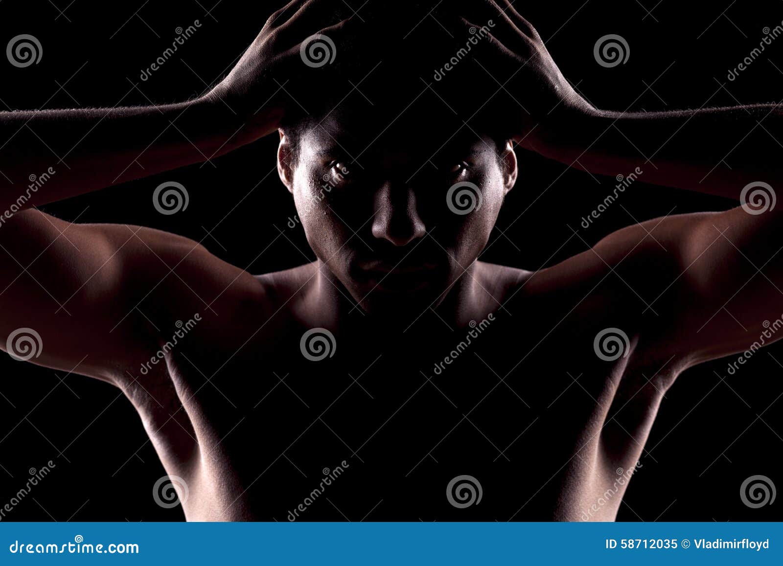 Face in shadow stock image. Image of american, creative - 58712035