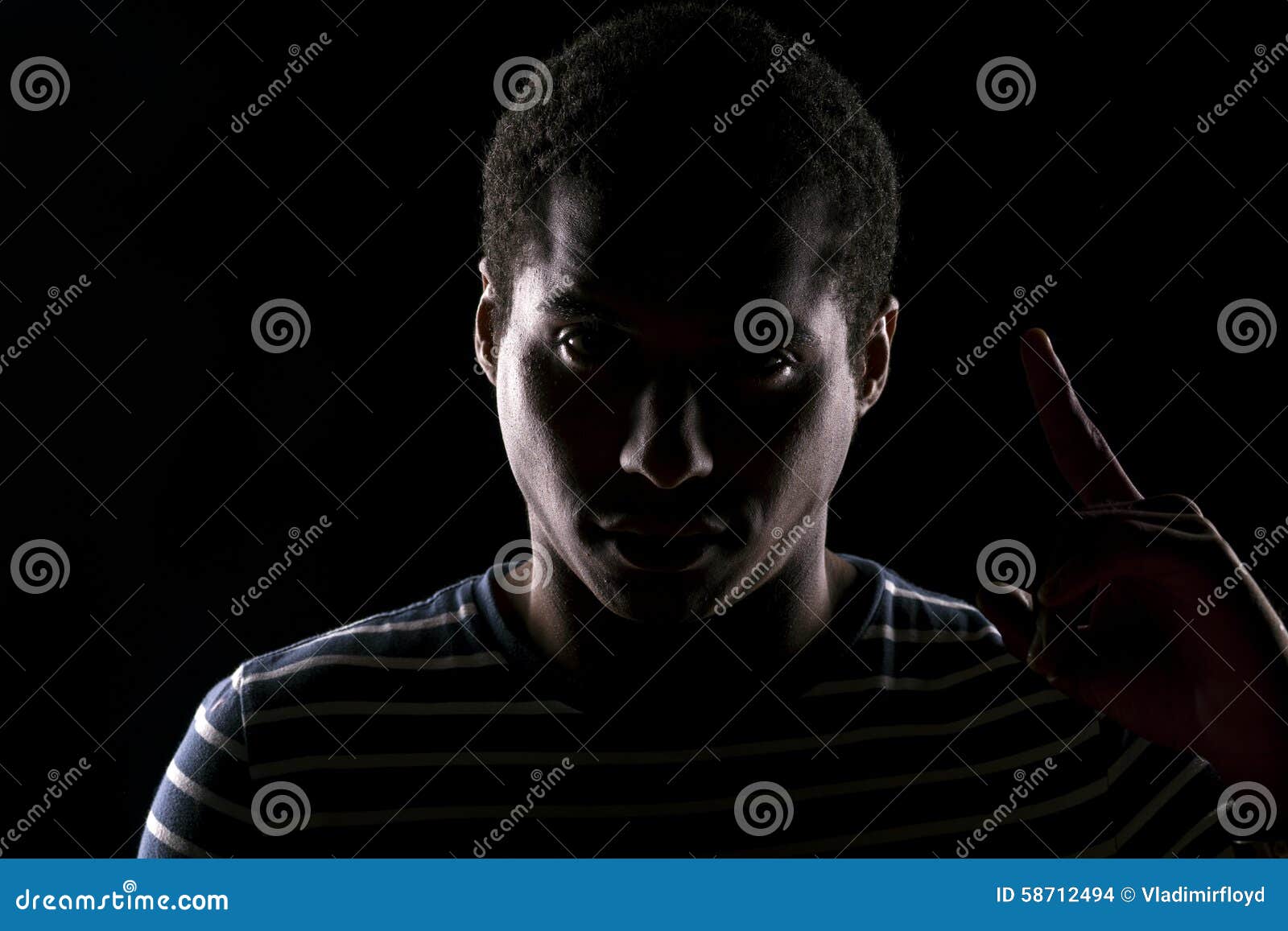 Face in shadow stock photo. Image of dark, adult, dramatic - 58712494