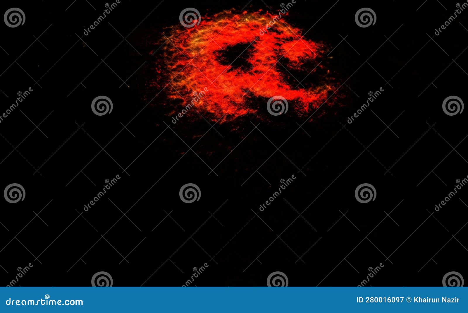 A Face-shaped Red Color Surrounded by Black Stock Image - Image of ...