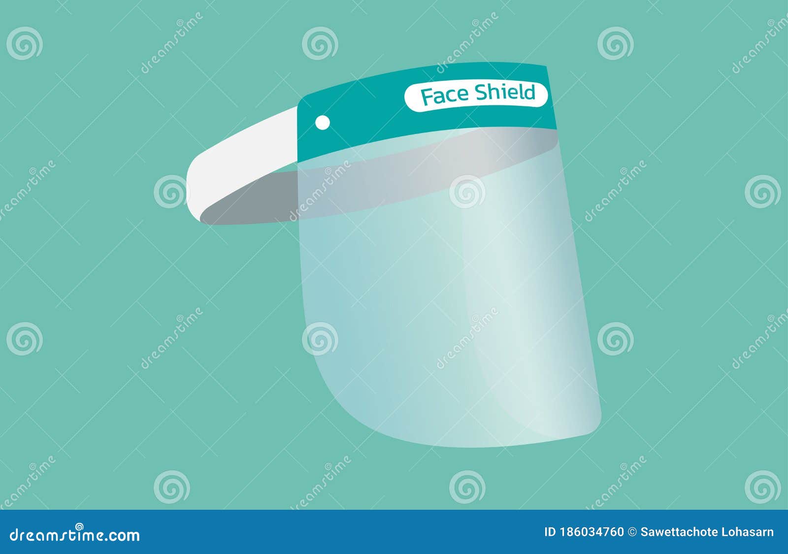 Protective Full Antivirus Face Shield Stock Vector - Illustration of ...