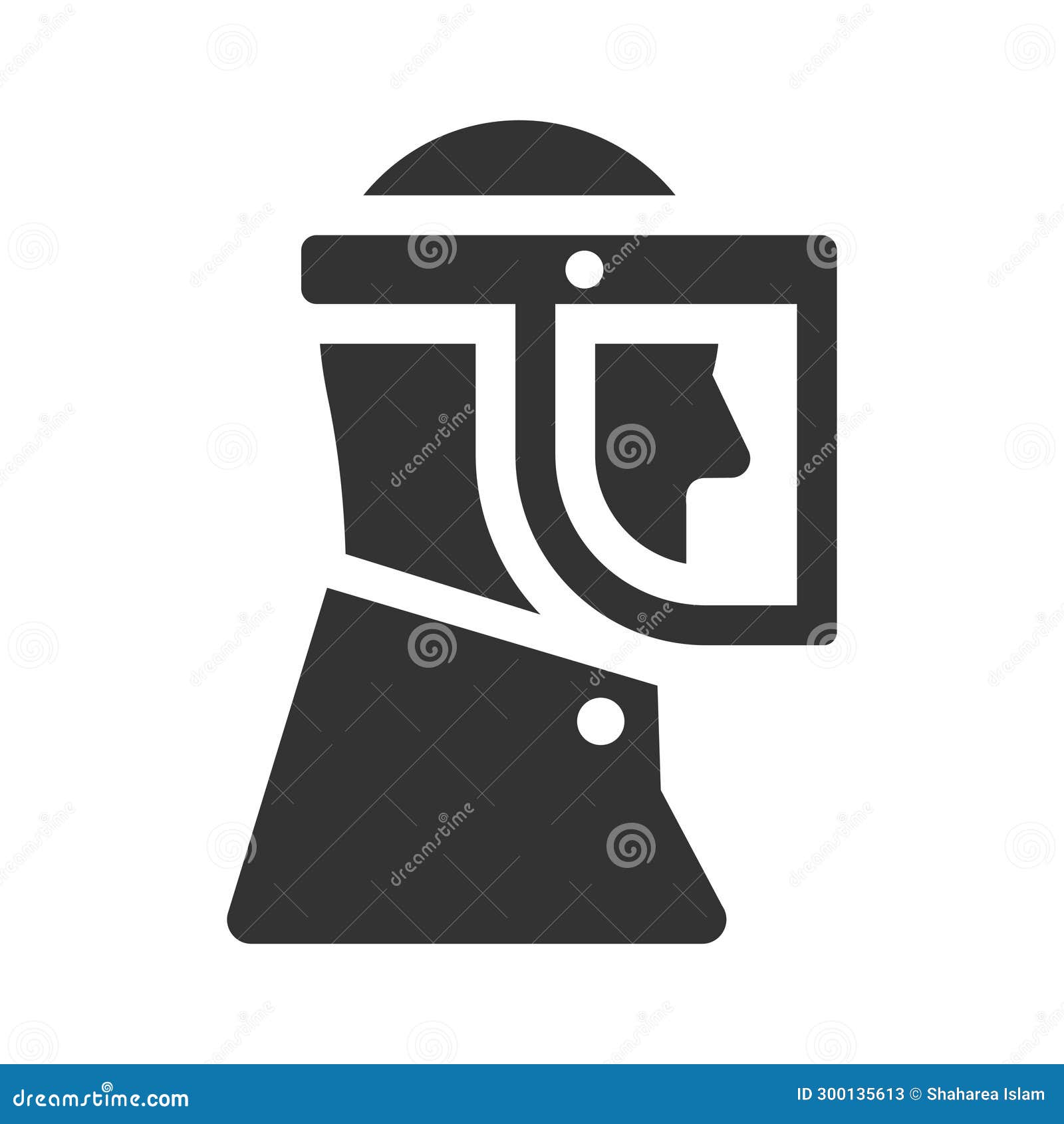 Face Shield Icon stock vector. Illustration of shield - 300135613