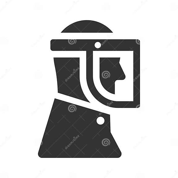 Face Shield Icon stock vector. Illustration of shield - 300135613