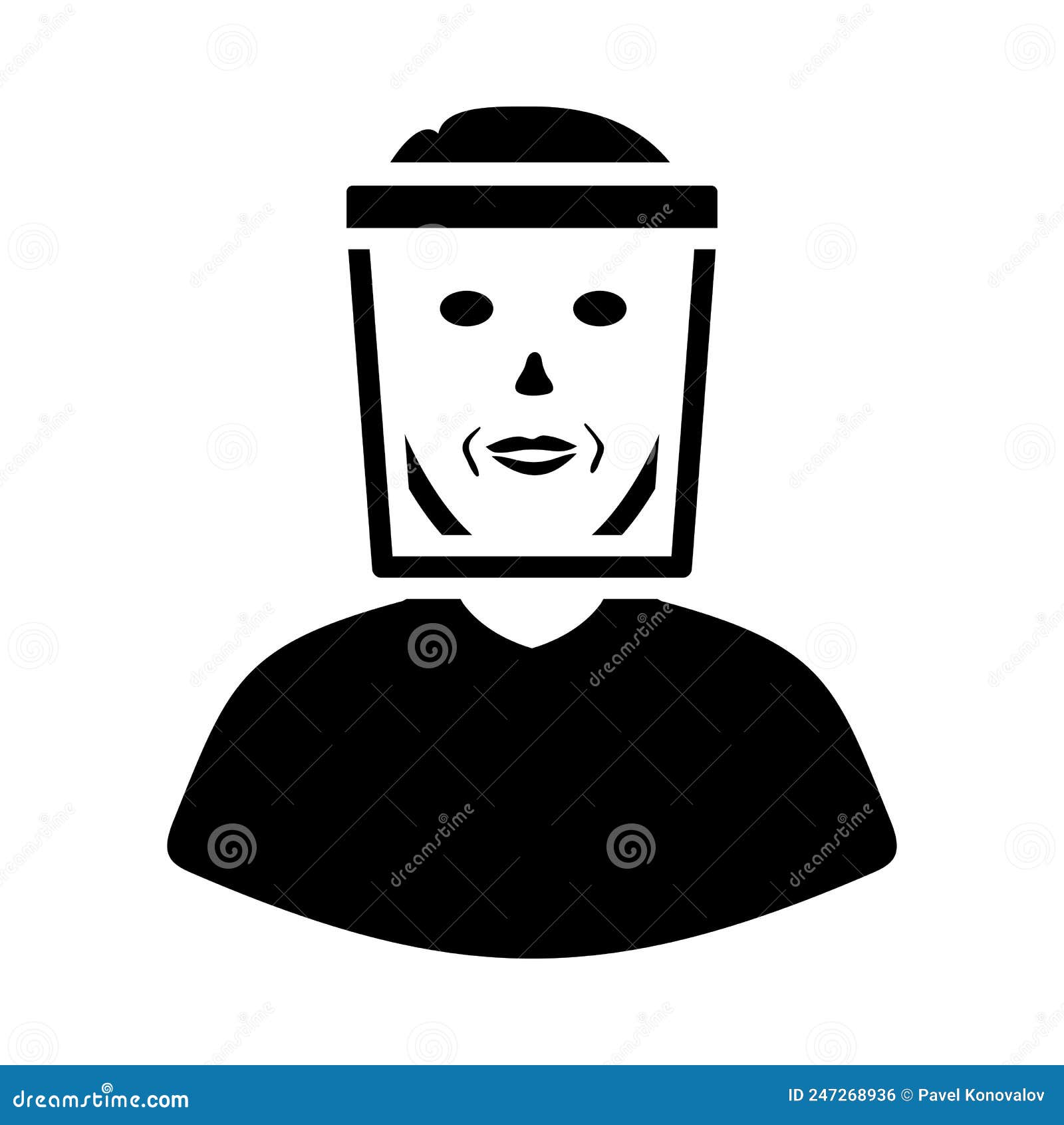 Face Shield Icon stock vector. Illustration of pattern - 247268936
