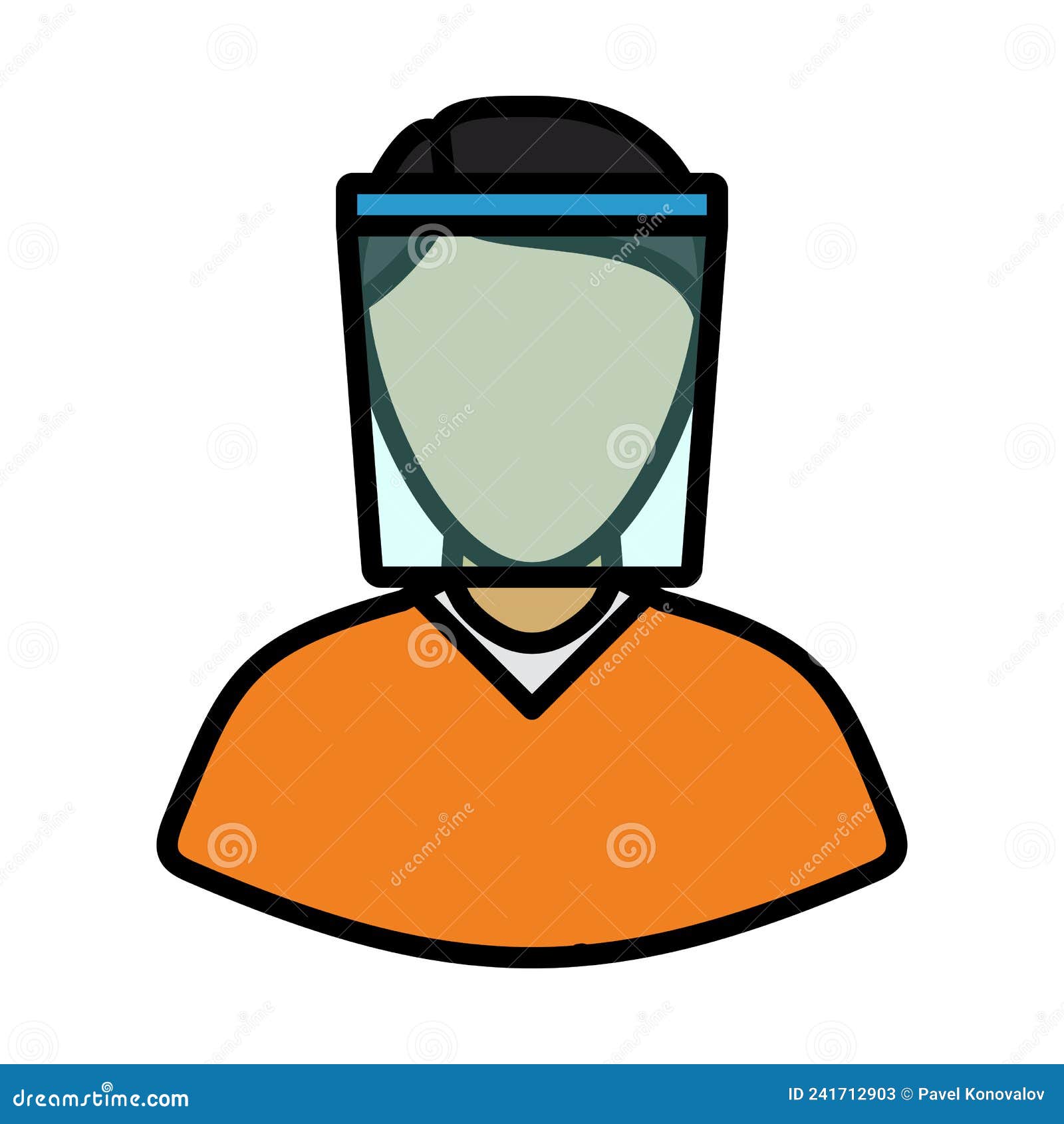 Face Shield Icon stock vector. Illustration of infection - 241712903