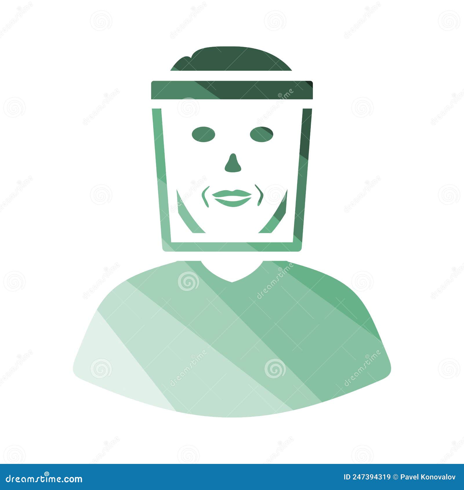 Face Shield Icon stock vector. Illustration of color - 247394319