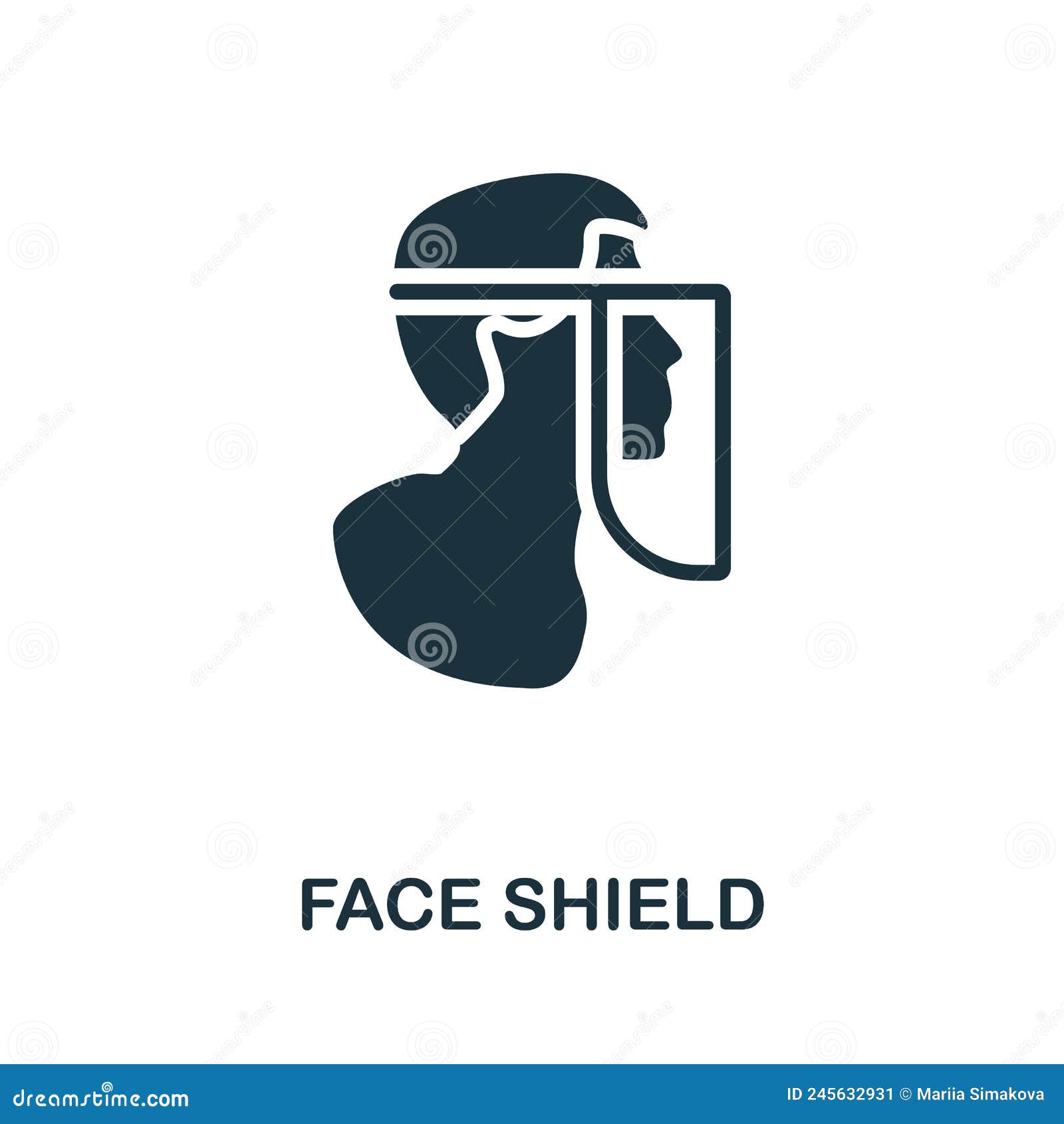 Face Shield Icon. Monochrome Simple Face Shield Icon for Templates, Web ...