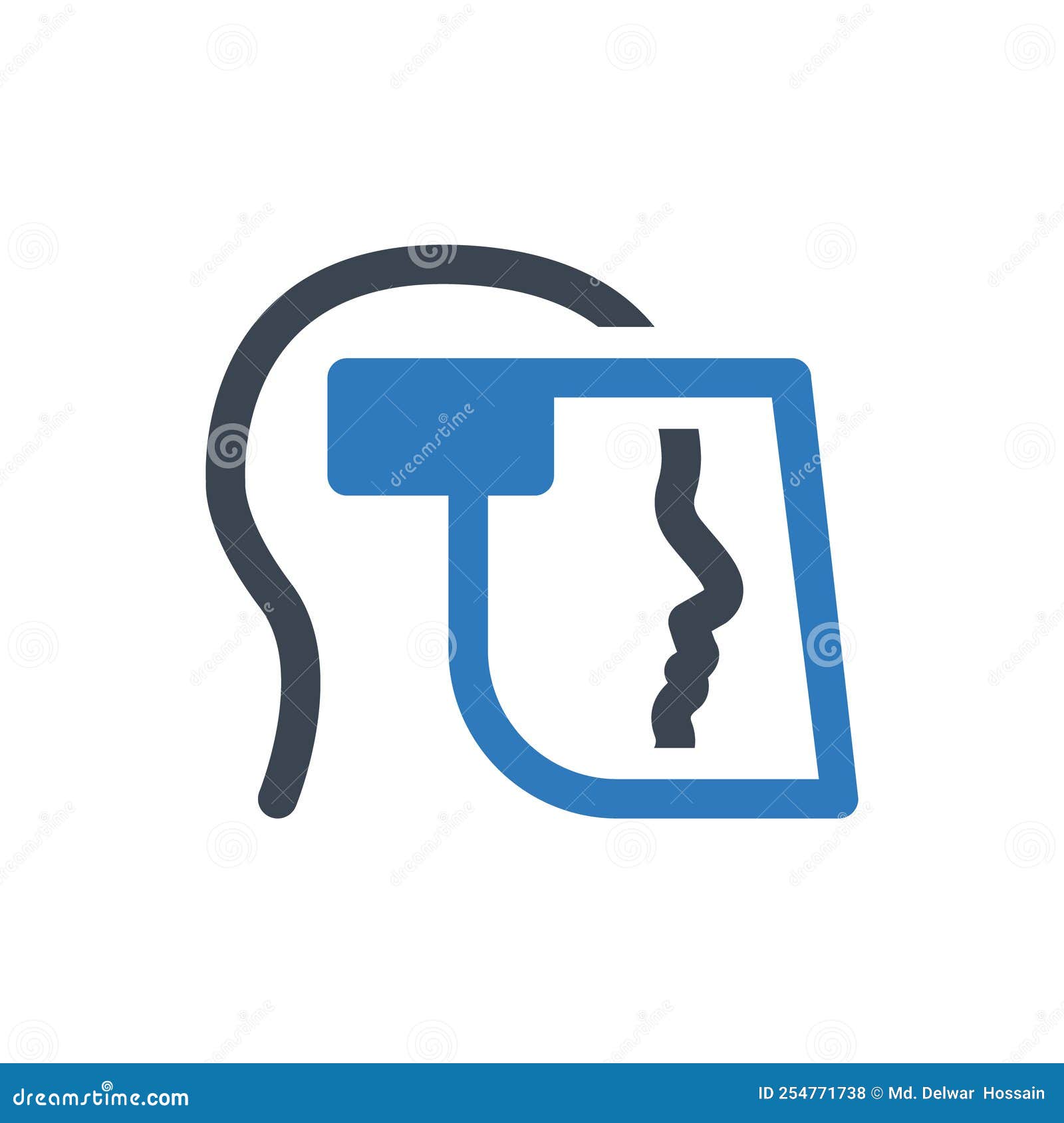 Face shield icon stock vector. Illustration of vector - 254771738