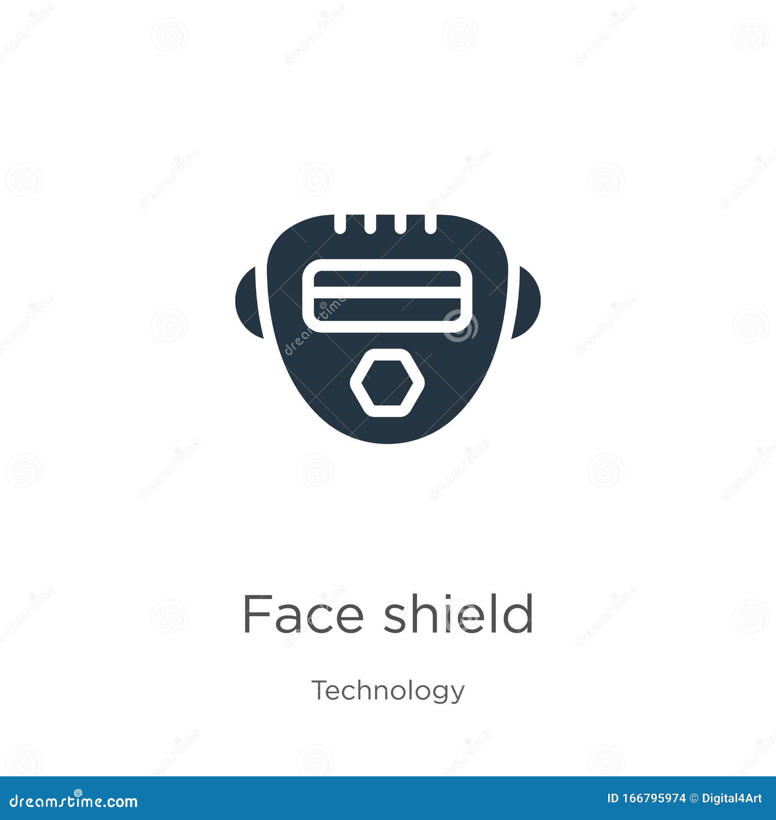 Face Shield Icon Vector. Trendy Flat Face Shield Icon from Technology ...