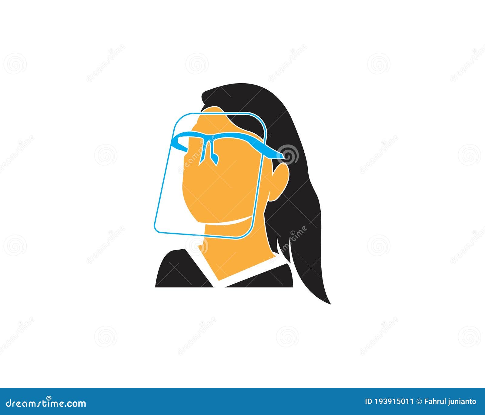 Face Shield Protection Logo Template Stock Illustration - Illustration ...