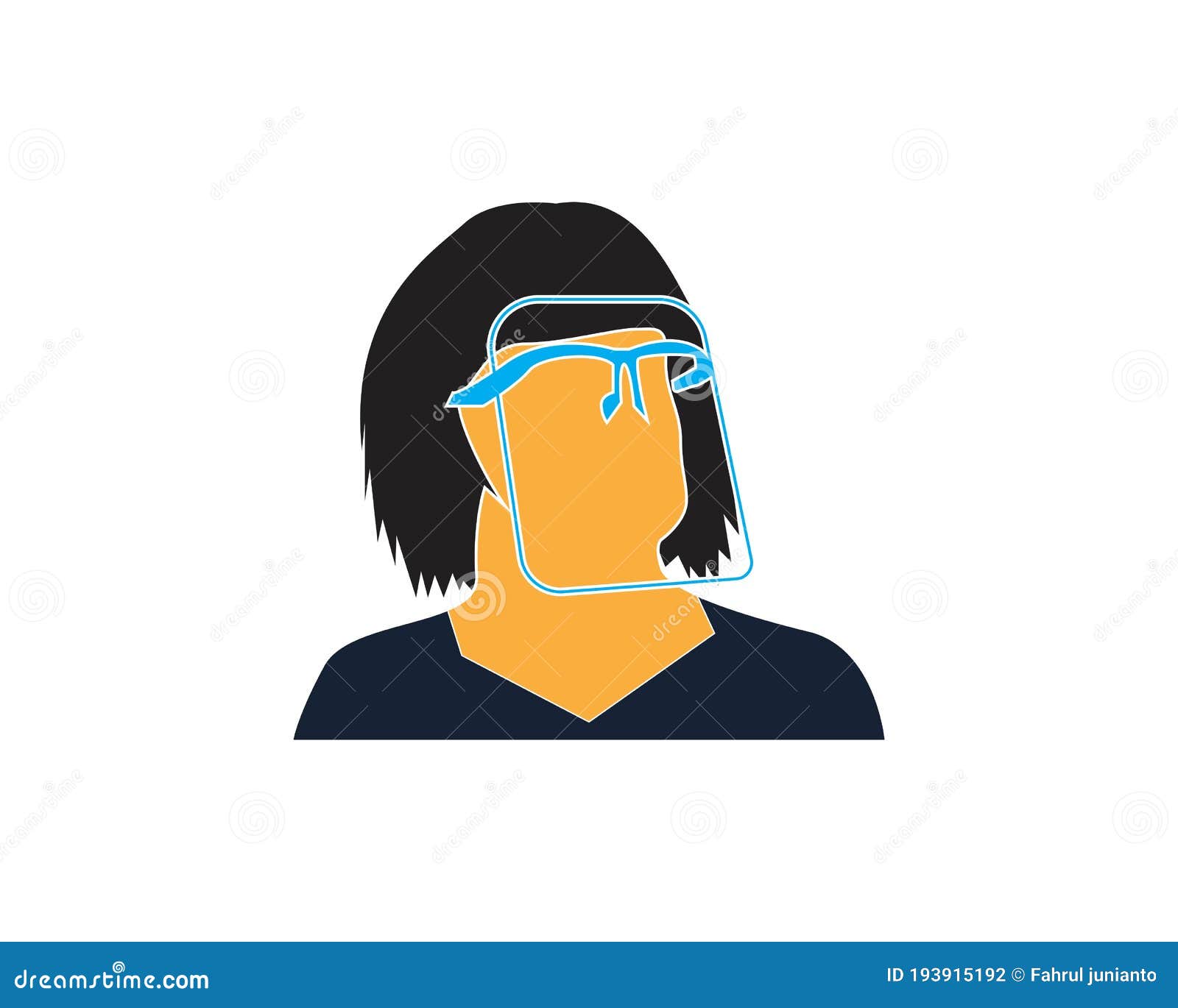 Face Shield Protection Logo Template Stock Illustration - Illustration ...