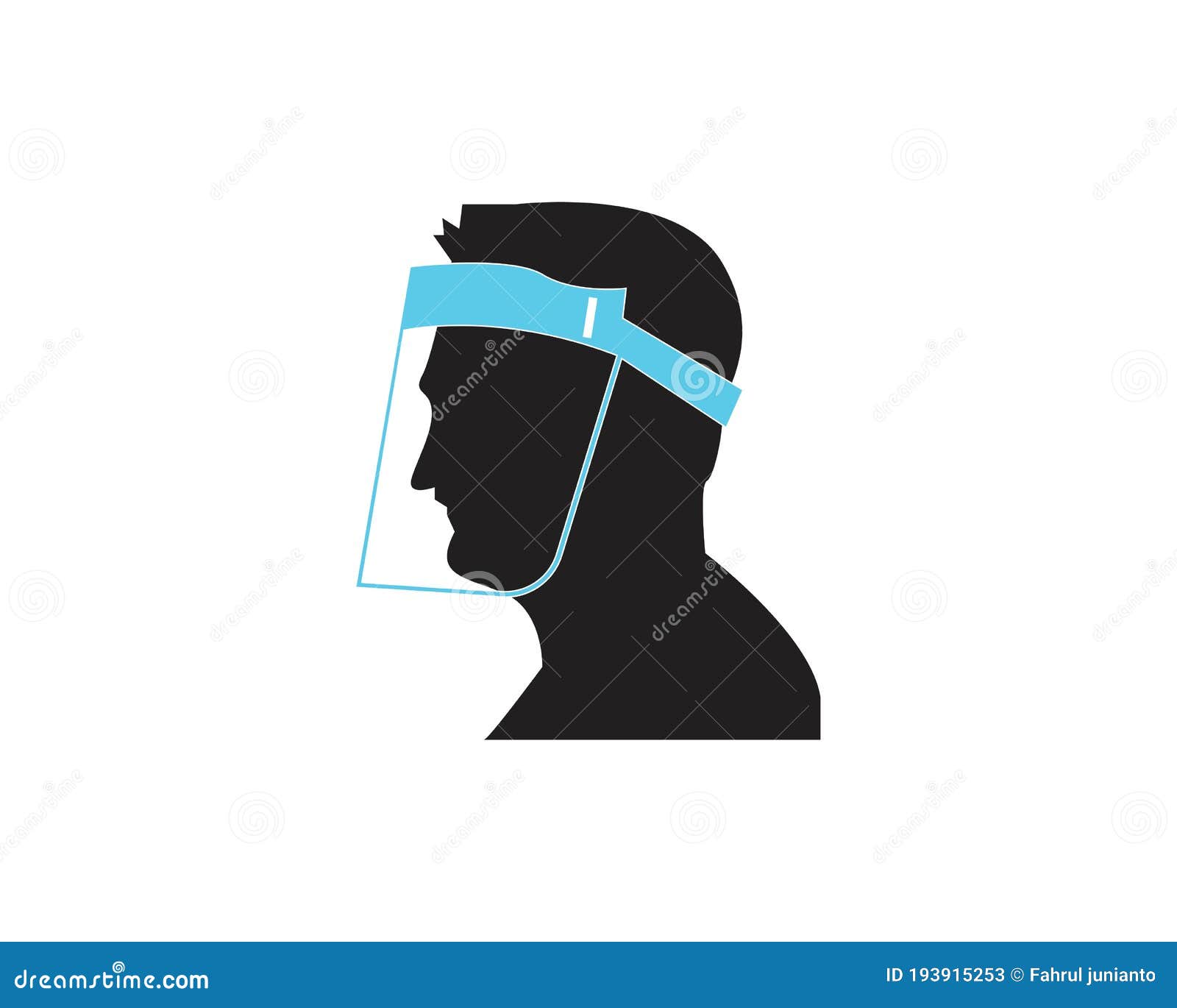 Face Shield Protection Logo Template Stock Illustration - Illustration ...
