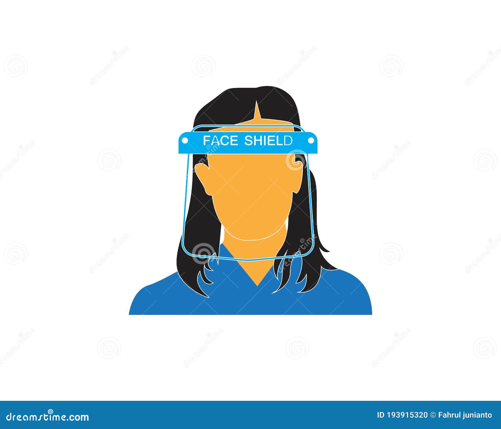Face Shield Protection Logo Template Stock Illustration - Illustration ...