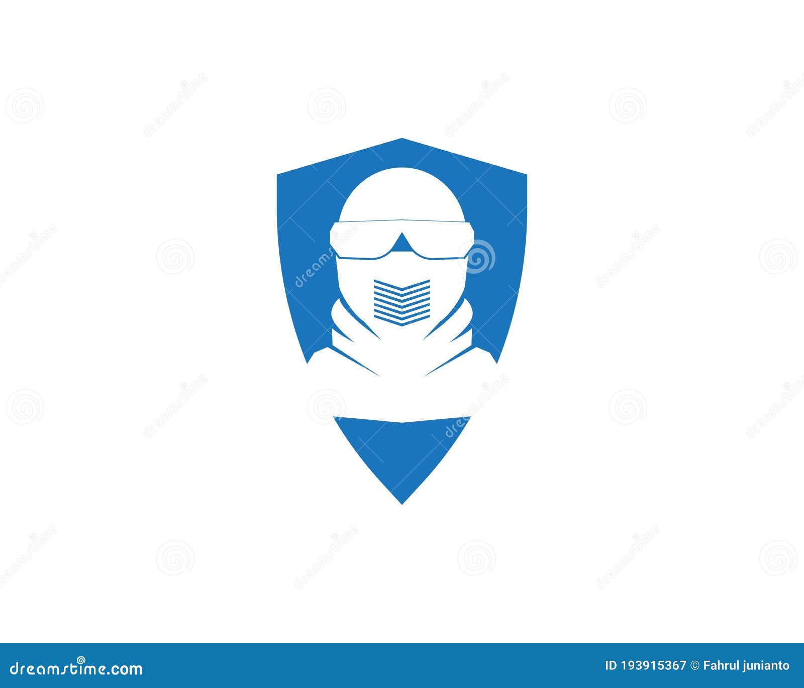 Face Shield Protection Logo Template Stock Illustration - Illustration ...