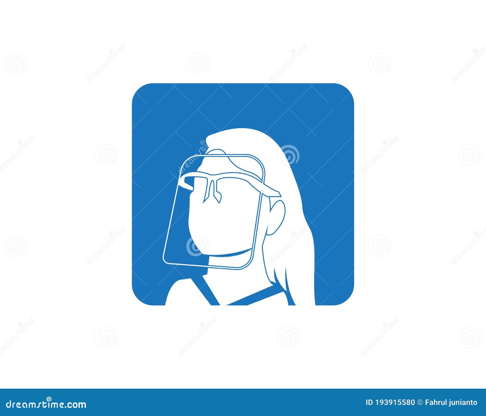 Face Shield Protection Logo Template Stock Illustration - Illustration ...