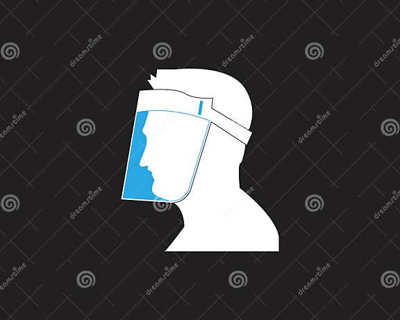Face Shield Protection Logo Template Stock Illustration - Illustration ...