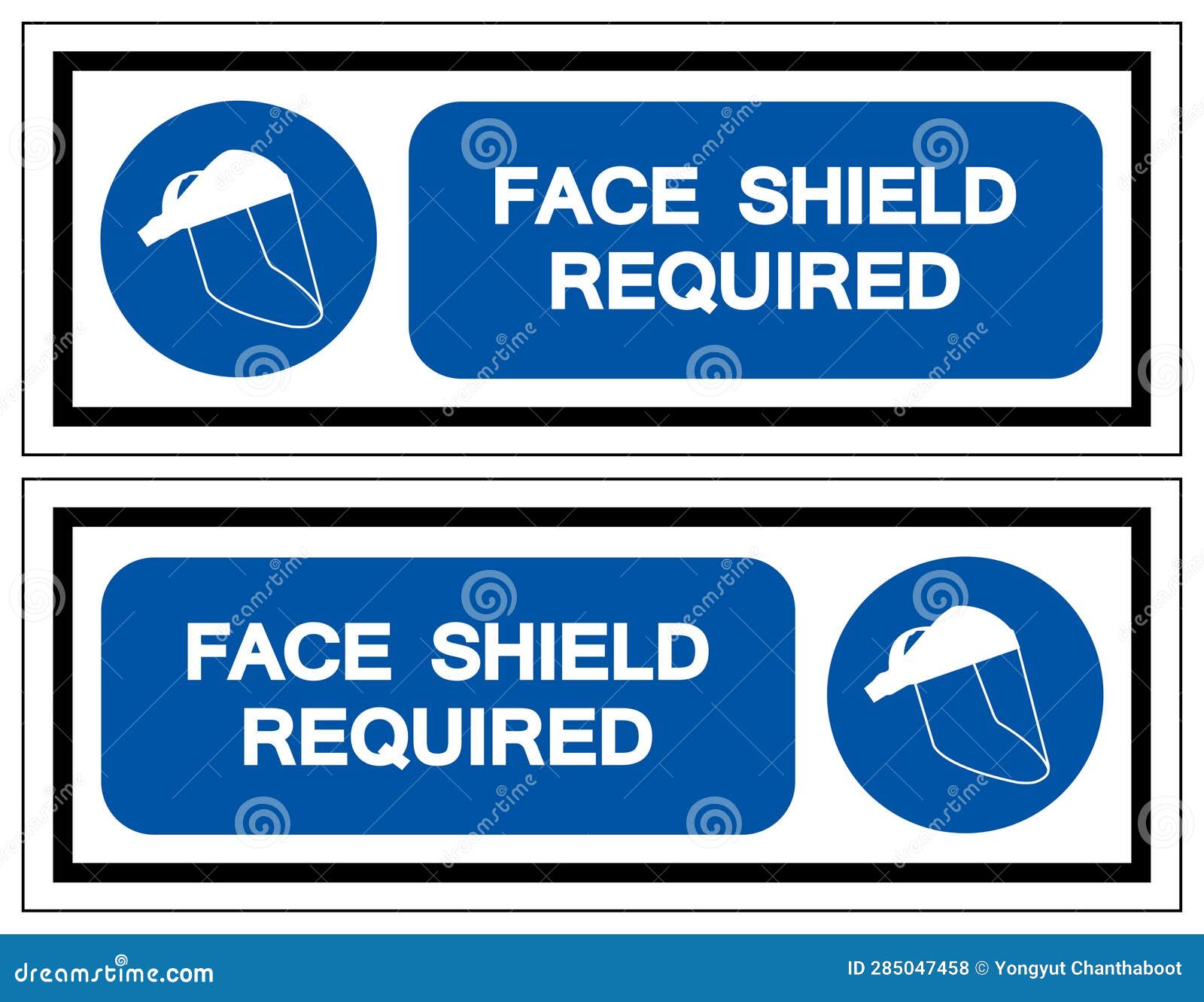 Face Shield Required Symbol Sign ,Vector Illustration, Isolate on White ...