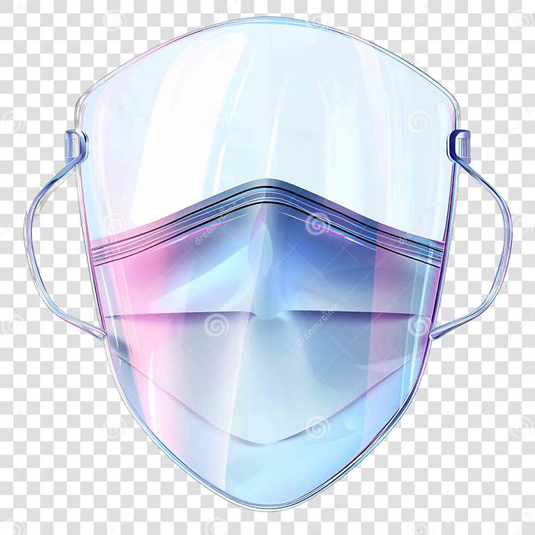 Face Shield Transparent Background Realistic Element Stock Illustration ...