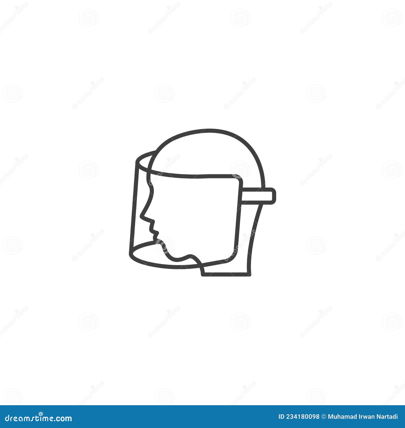 Face Shield, Transparent Plastic Mask for Protect Virus. Vector Icon ...