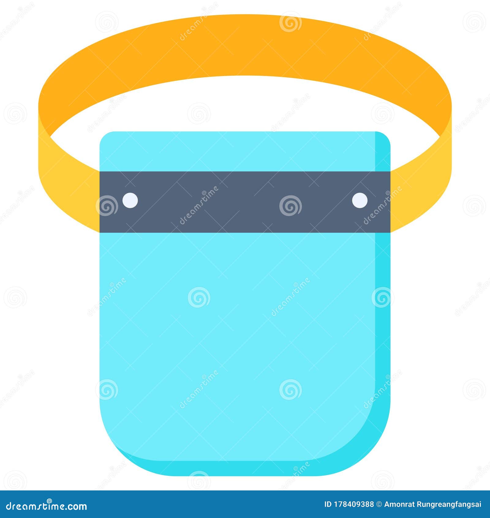 Face Shield Vector Illustration, Flat Style Icon Stock Vector ...