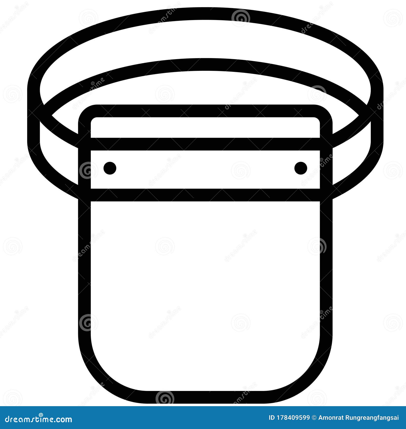 Face Shield Vector Illustration, Line Style Icon Stock Vector ...