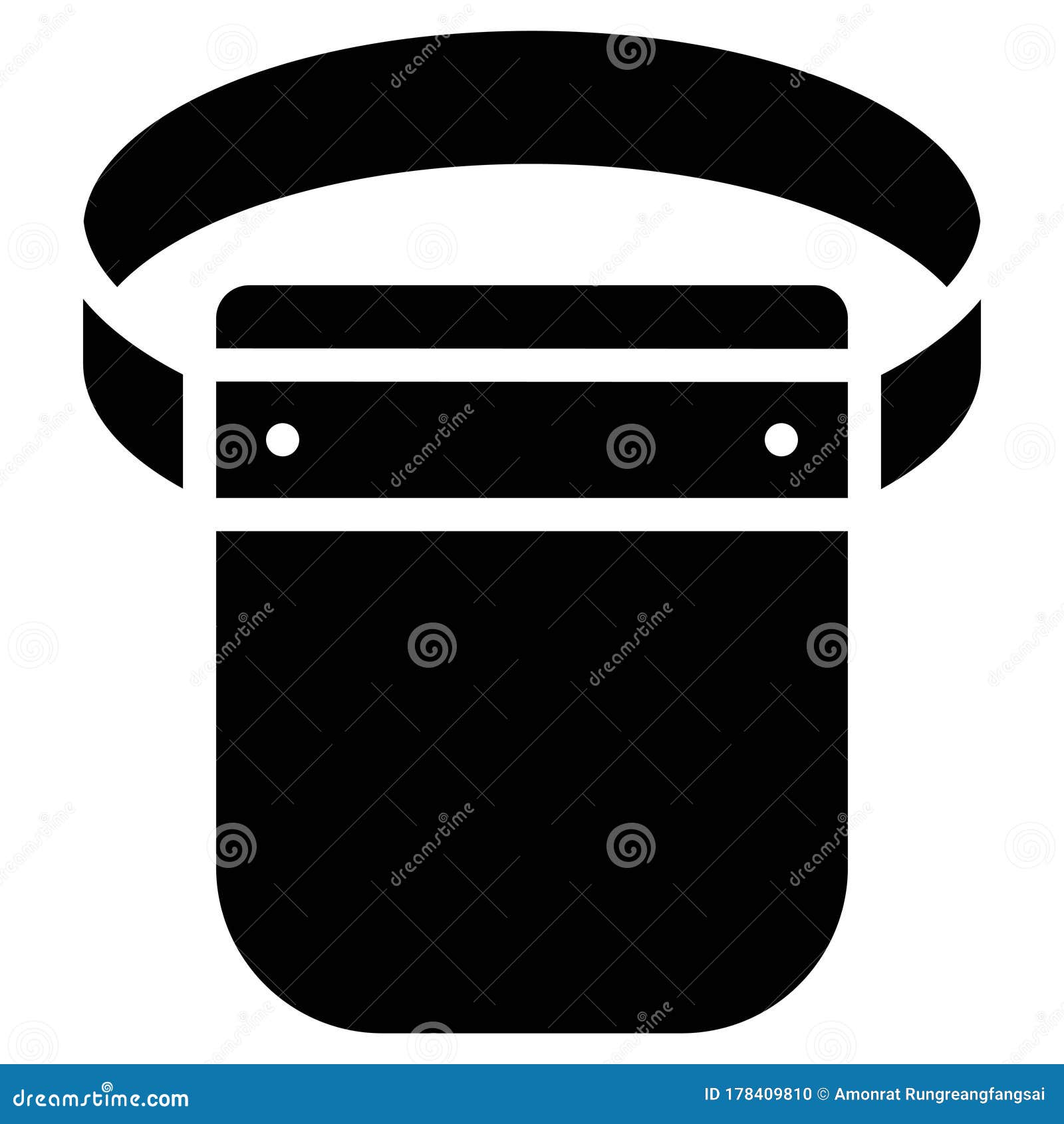 Face Shield Vector Illustration, Solid Style Icon Stock Vector ...